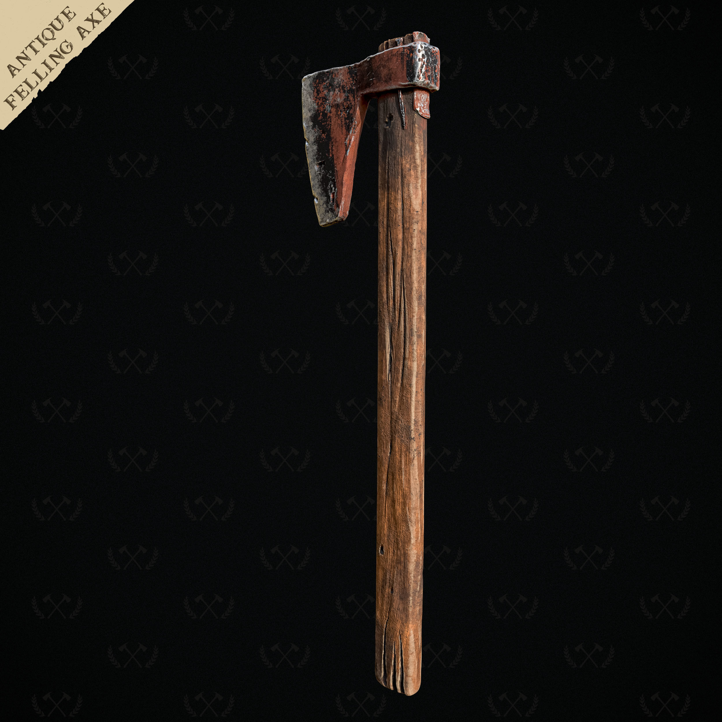 Felling Axe Antique - Diorama Miniature TableTop - Lumberjack 3D model ...
