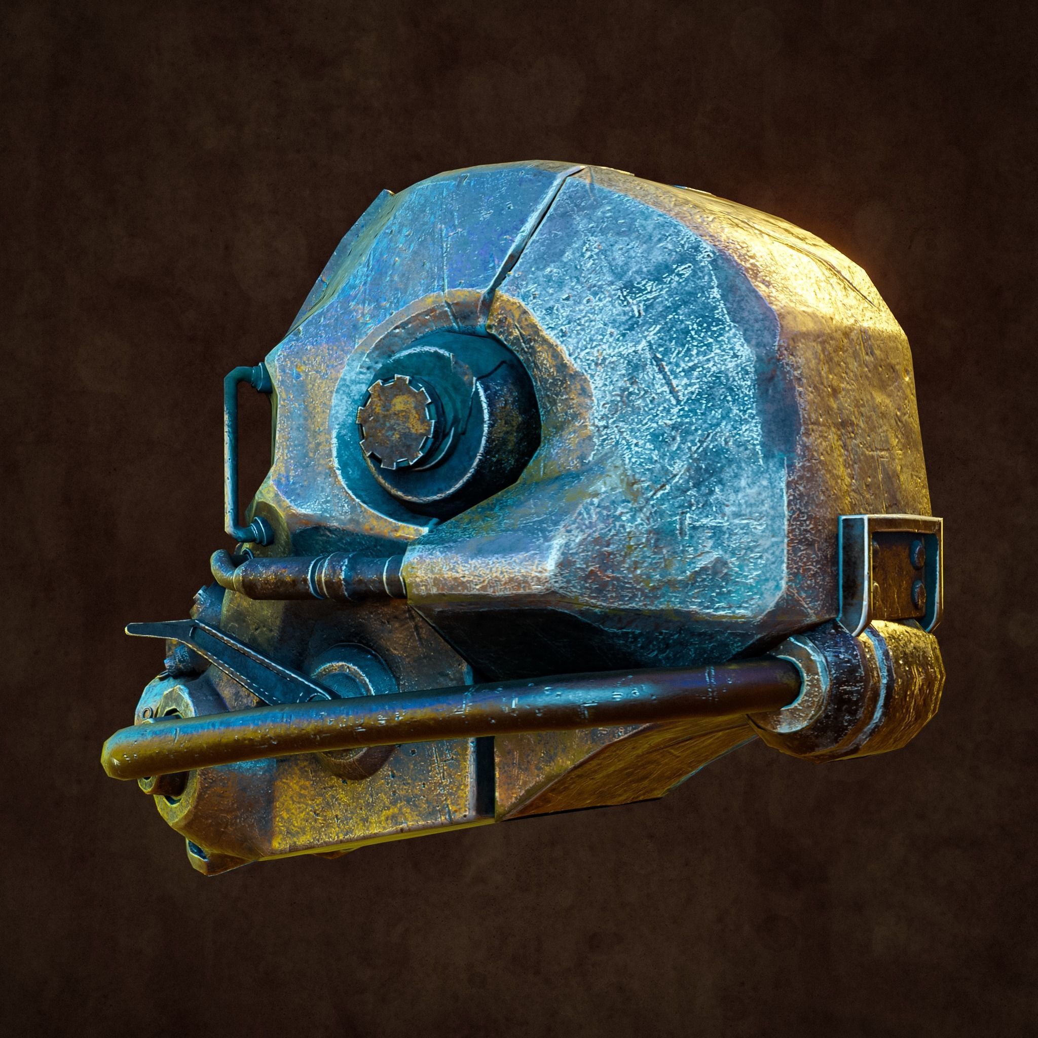 Power Armor T60 Helmet From Fallout 3d Print File 3d Model 3d