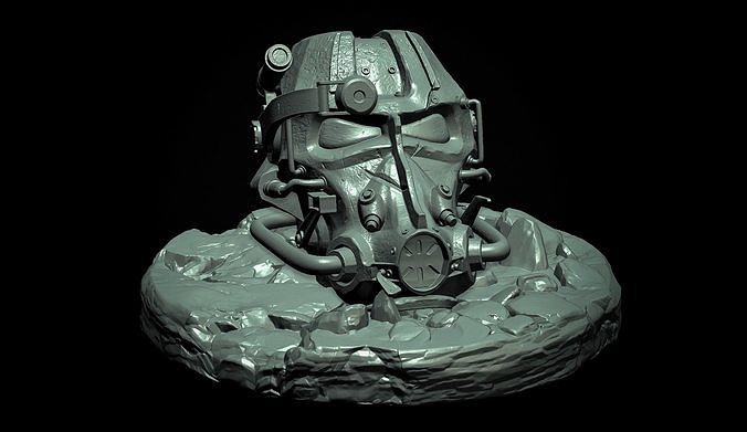 Power Armor T60 Helmet from Fallout - 3D Print File 3D model 3D ...