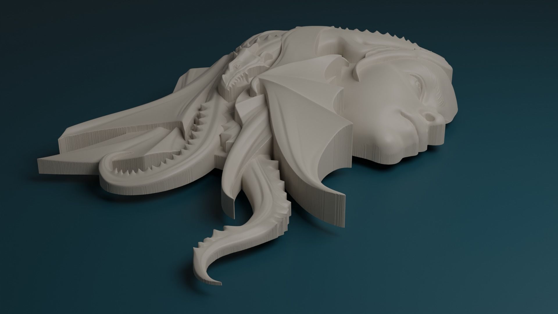 Khaleesi Bas Relief 3D model 3D printable | CGTrader