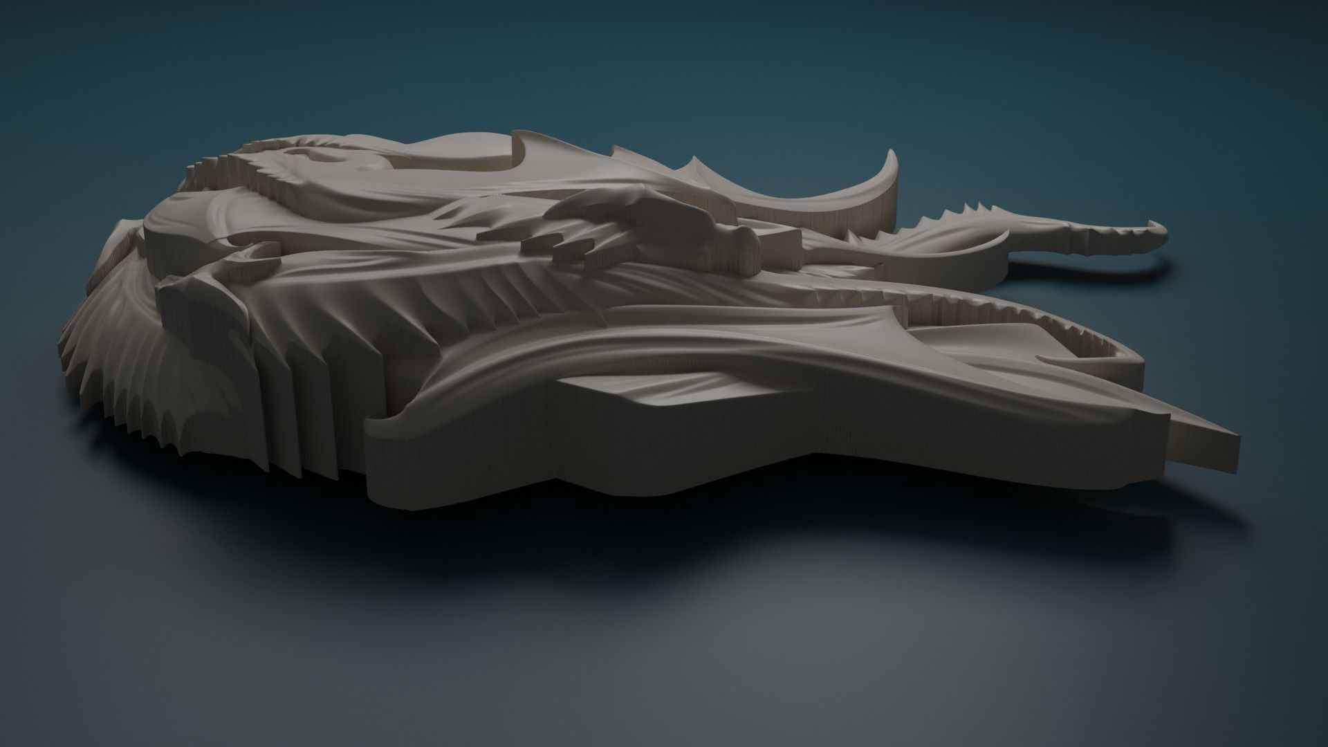 Khaleesi Bas Relief 3D model 3D printable | CGTrader