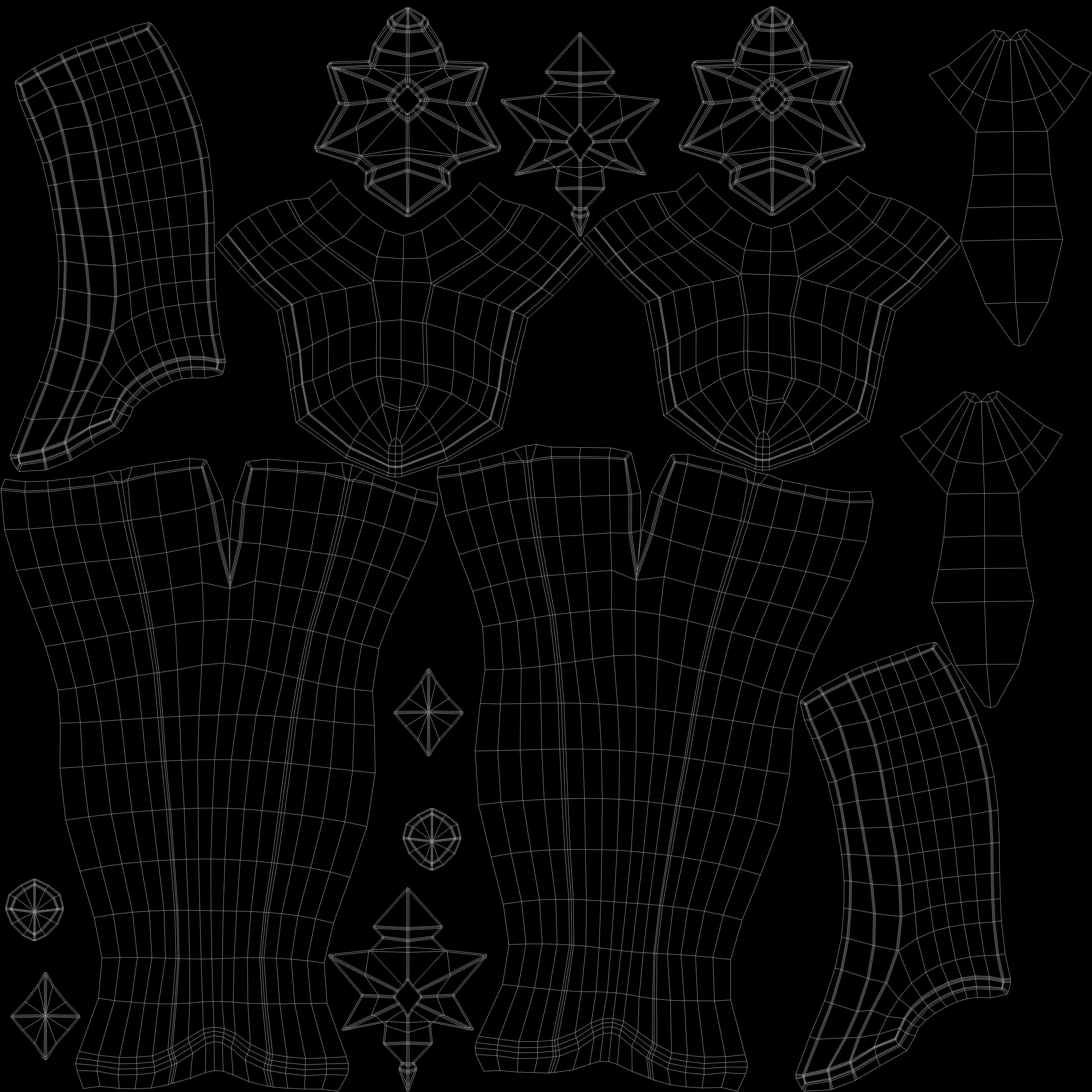 3D model Wizard leg armor female lowpoly game asset VR / AR / low-poly ...