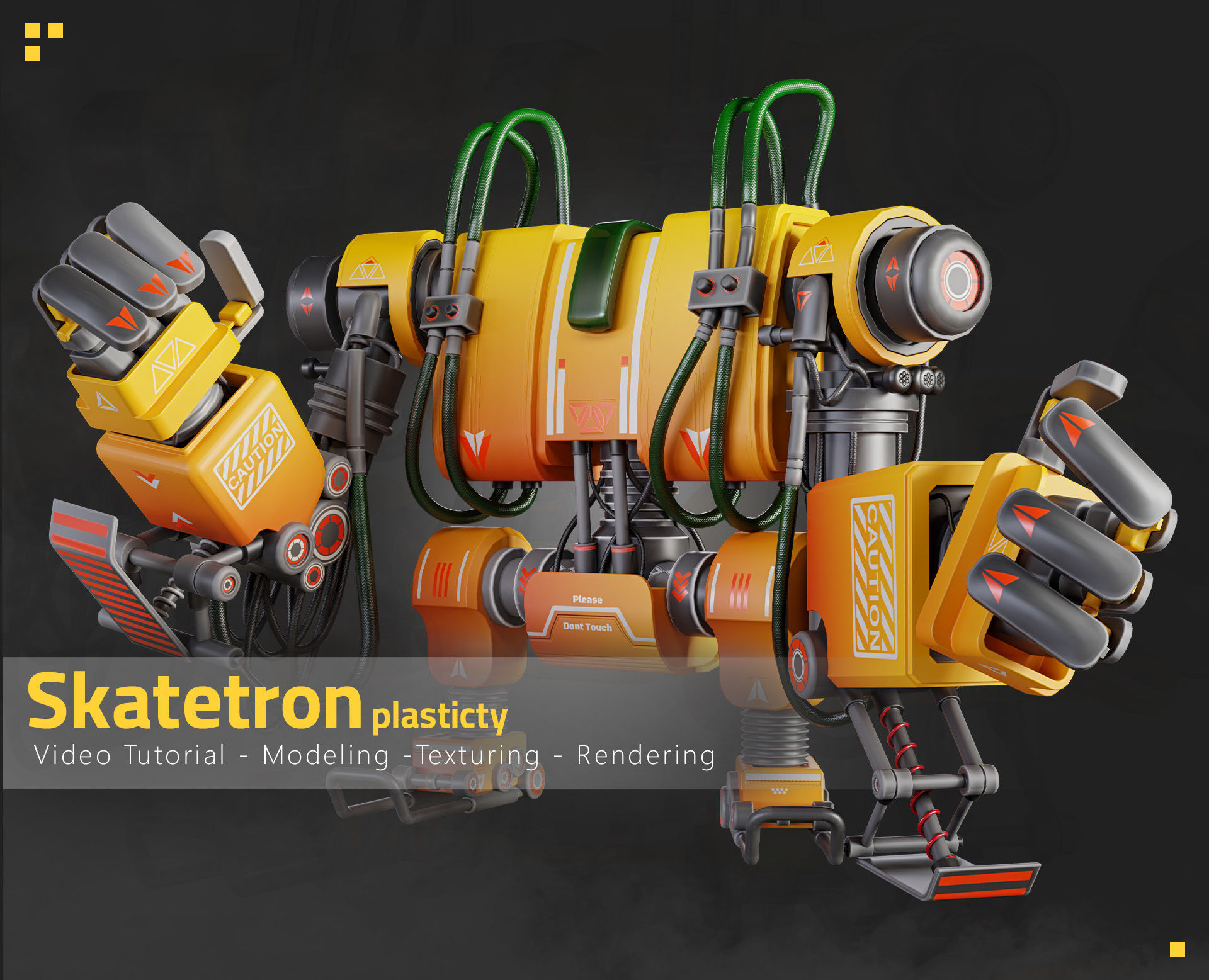 3D model Skatetron-Tutorial Full Process-Plasticity VR / AR / low-poly | CGTrader