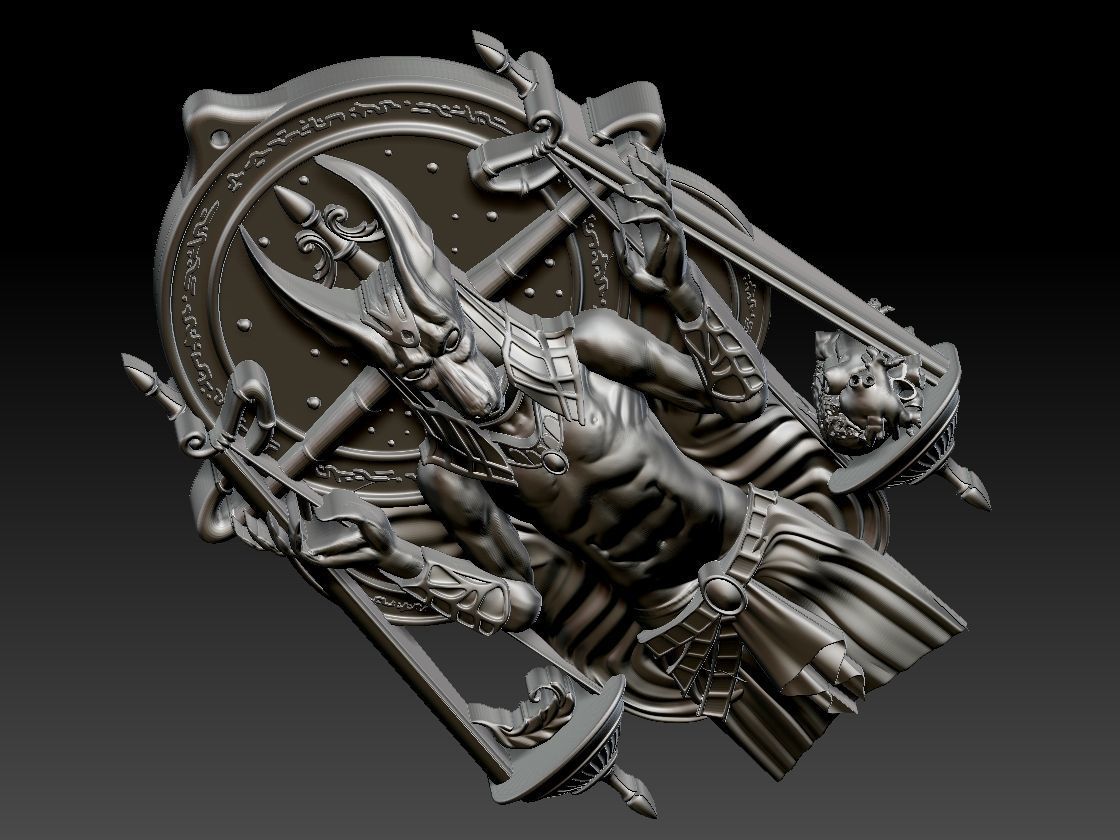 HM Anubis Keychain 3D model 3D printable | CGTrader