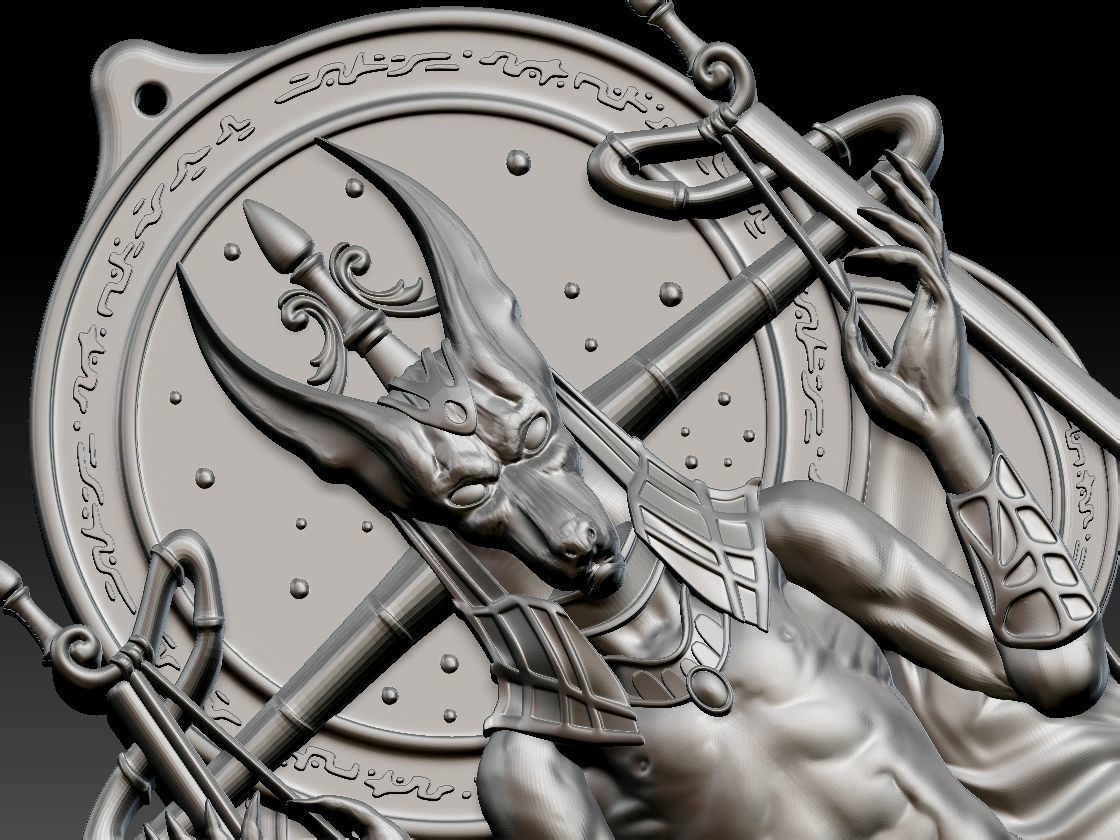 HM Anubis Keychain 3D model 3D printable | CGTrader