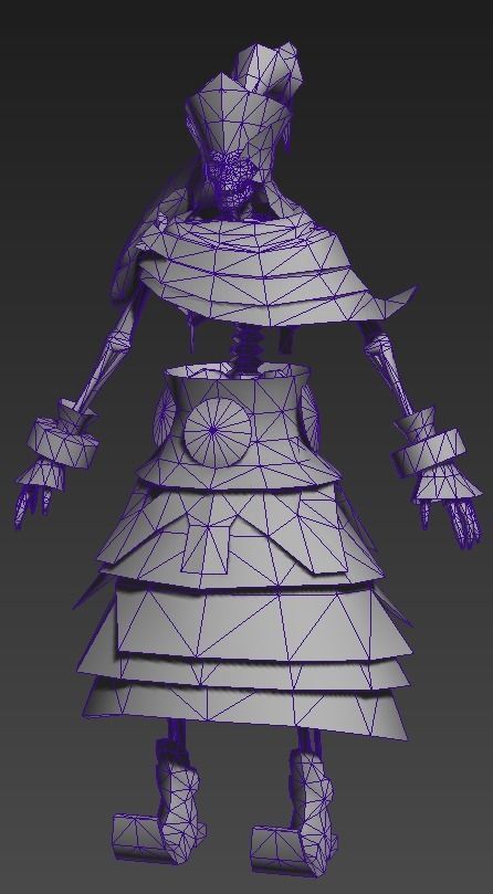 3D model Skeleton with bones and complete set of actions VR / AR / low ...