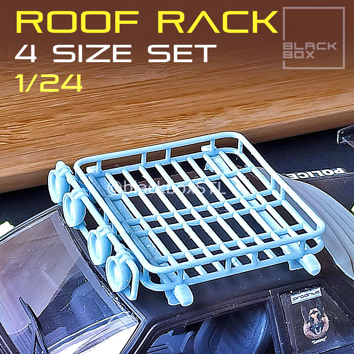 Roof Rack 4 types set 1-24th scale 3D model 3D printable | CGTrader