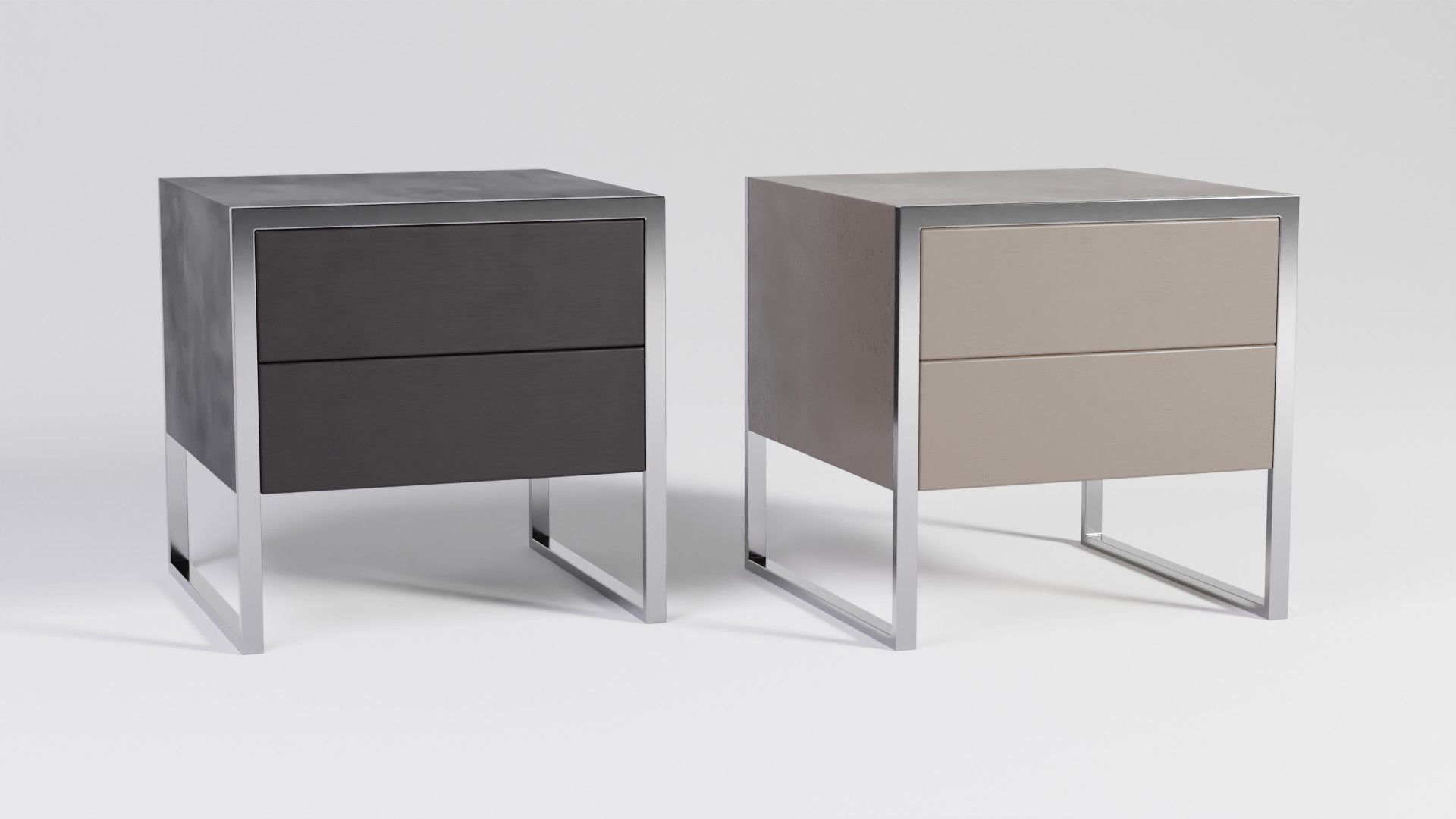 Bedside Table set free 3D model | CGTrader