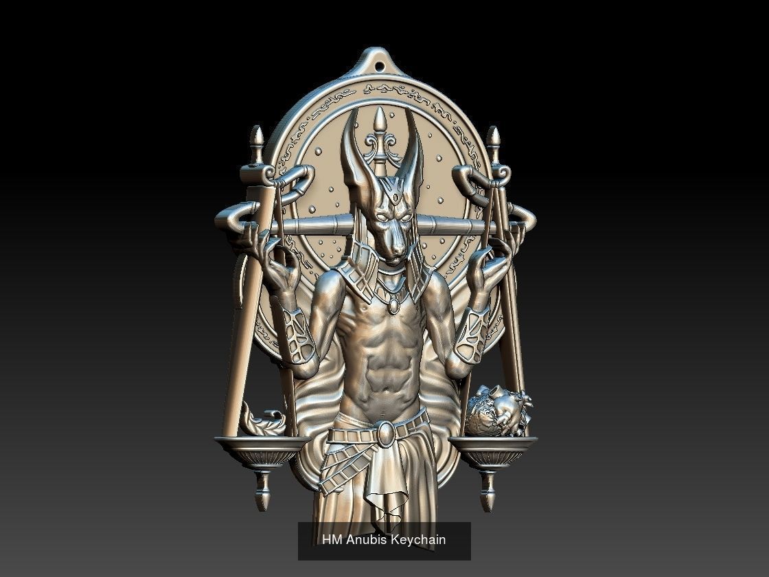 HM Skull Anubis Keychains Collection | CGTrader