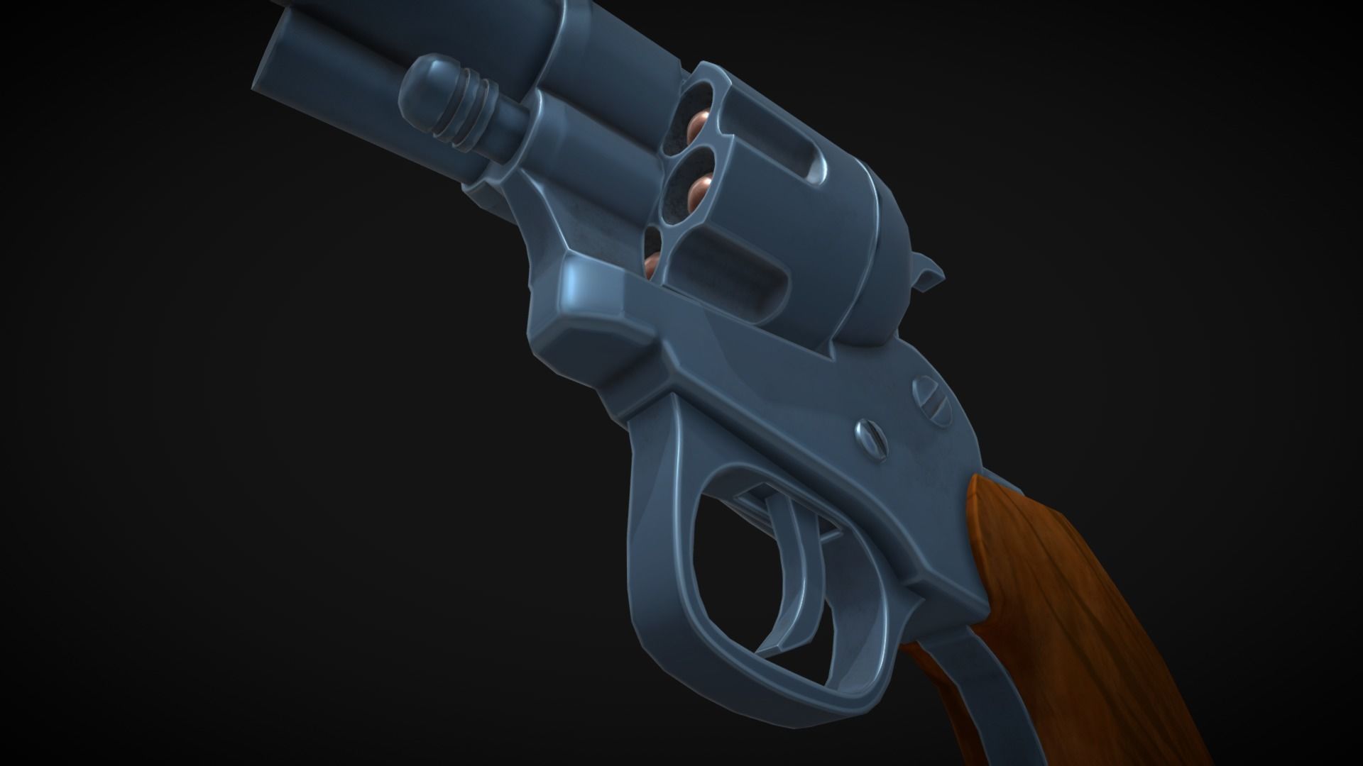 3D model Stylized Revolver VR / AR / low-poly | CGTrader