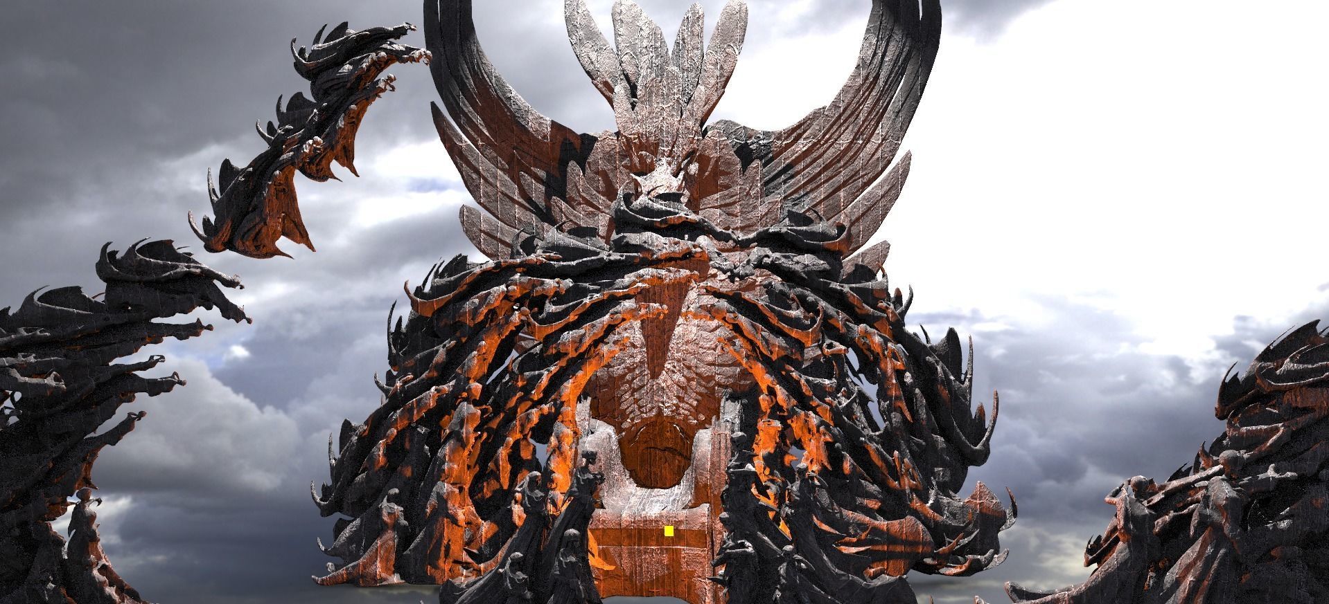 3D model Dantes Inferno Ghost Throne Kitbash VR / AR / low-poly | CGTrader