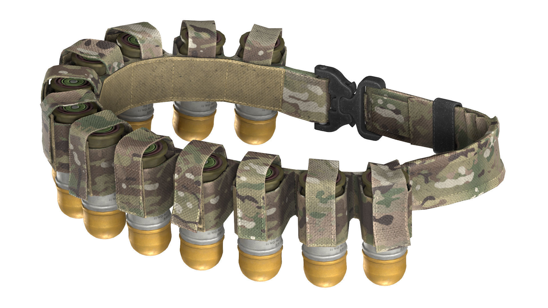 3D model 40MM GRENADE BELT VR / AR / low-poly | CGTrader