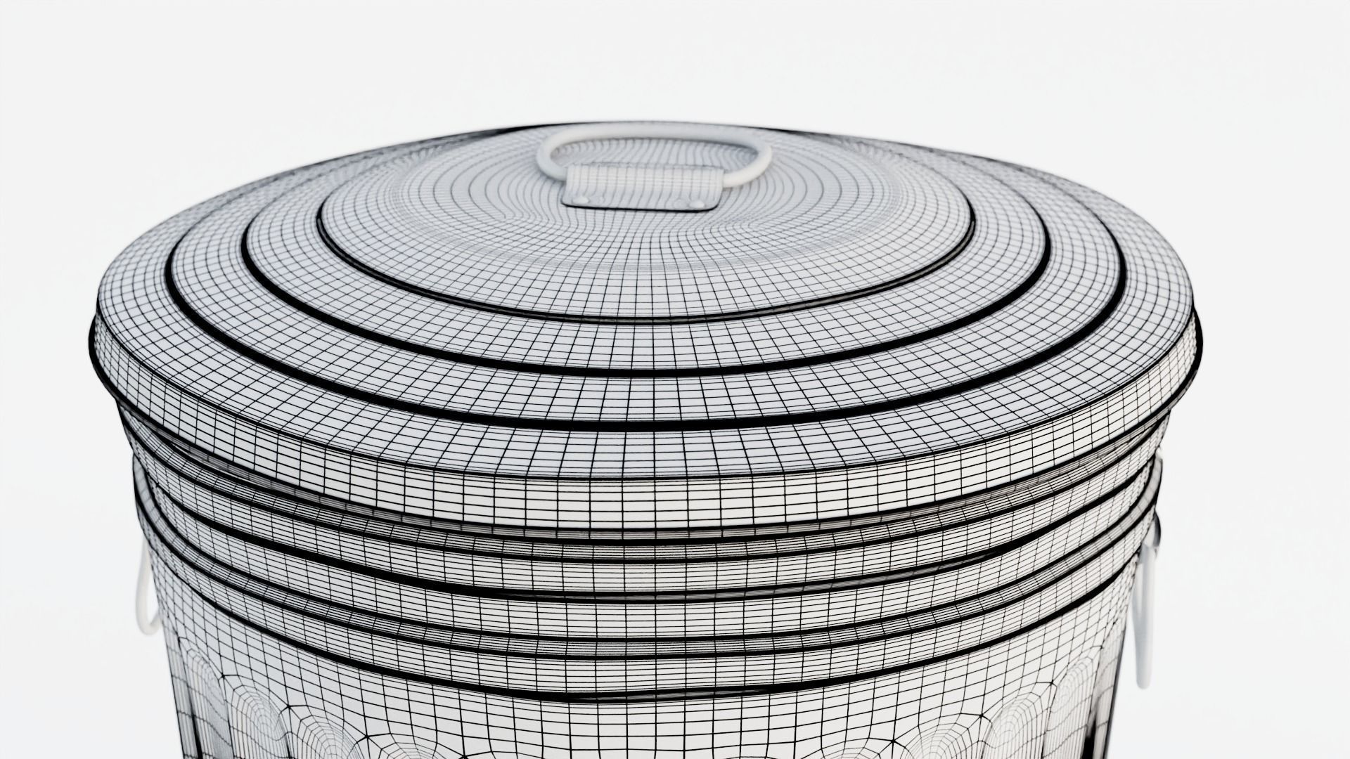 3D model Worn Trash Can VR / AR / low-poly | CGTrader