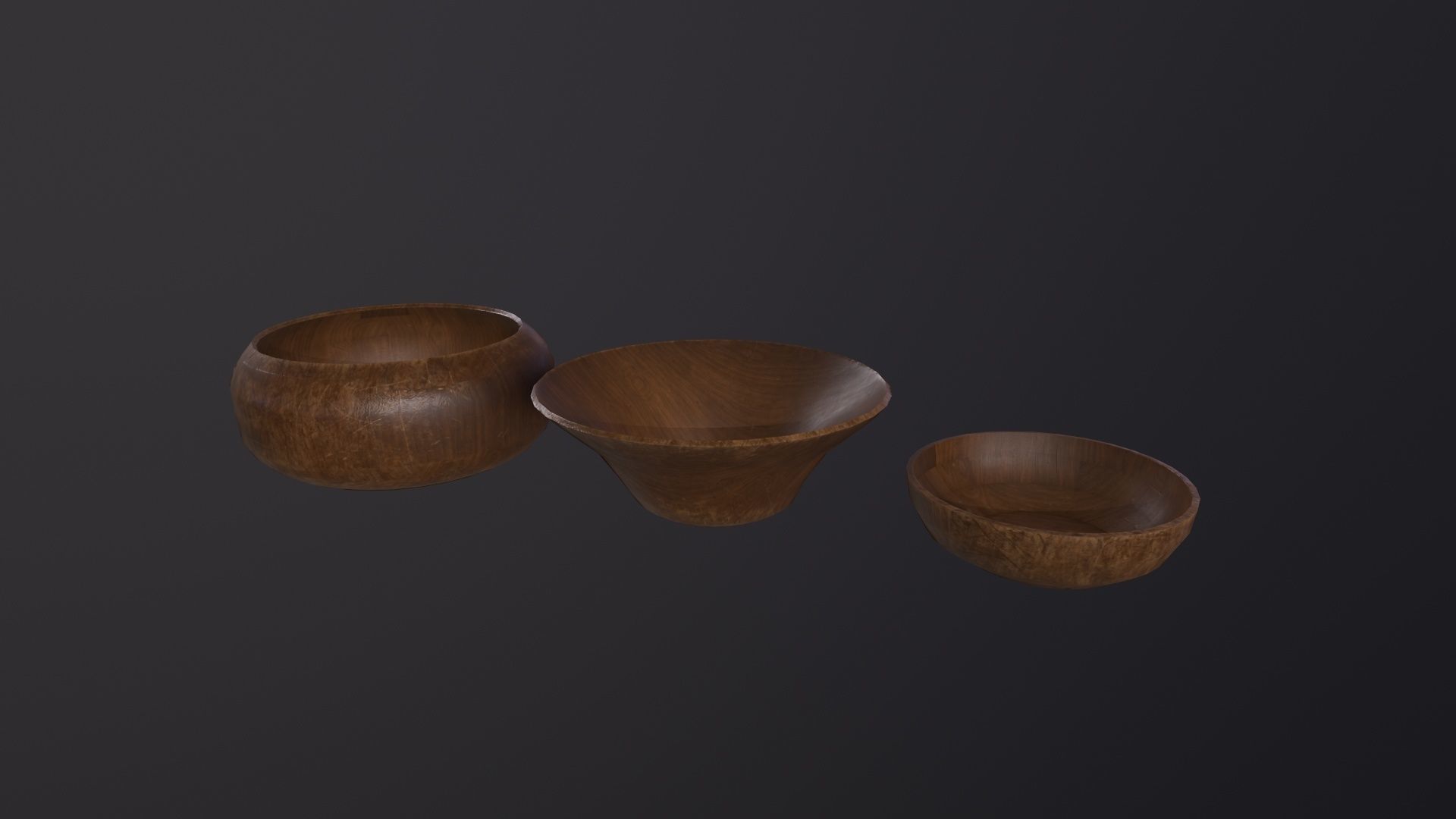 3D model Wooden Bowls 3D Model VR / AR / low-poly | CGTrader