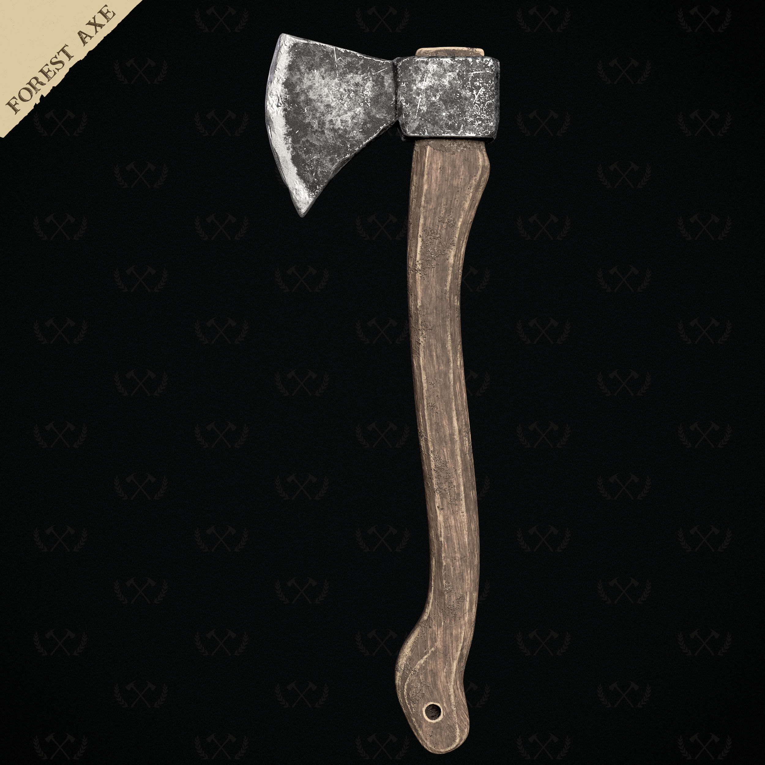 Forest Axe - Diorama Miniature Tabletop - Lumberjack 3D model 3D ...
