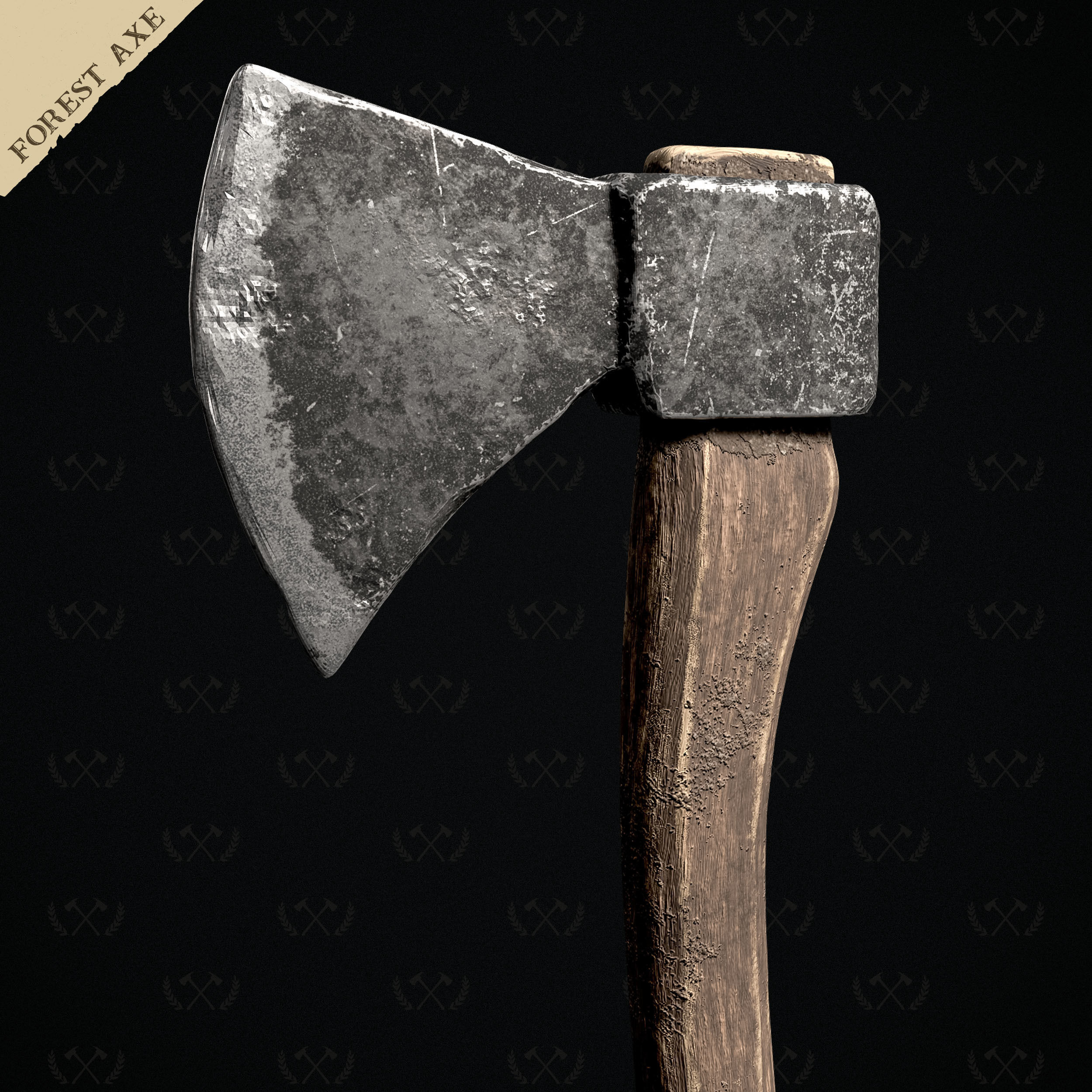 Forest Axe - Diorama Miniature Tabletop - Lumberjack 3D model 3D ...