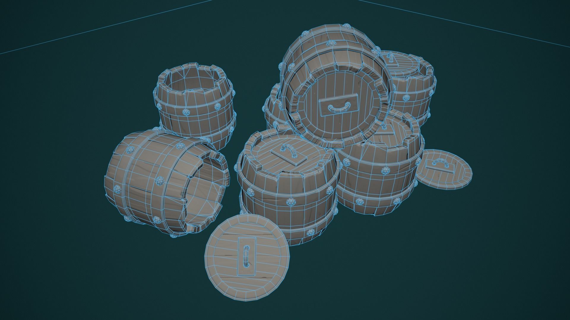 3D model Stylized Barrels VR / AR / low-poly | CGTrader
