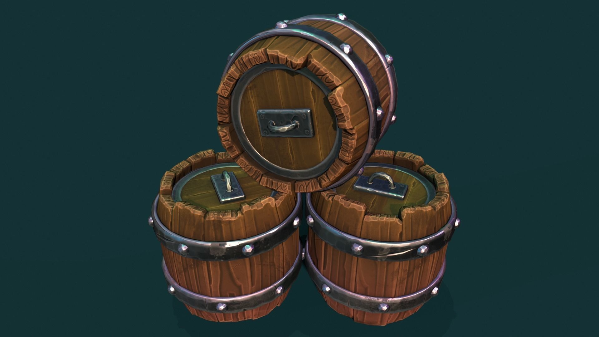 3D model Stylized Barrels VR / AR / low-poly | CGTrader