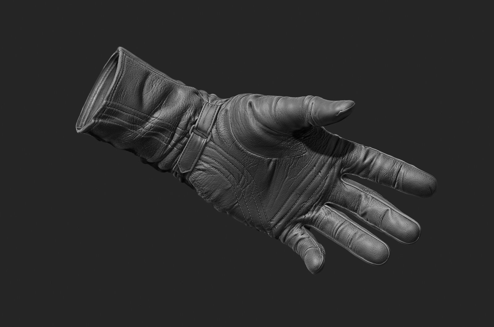Kylo Ren style leather gloves 3D model | CGTrader