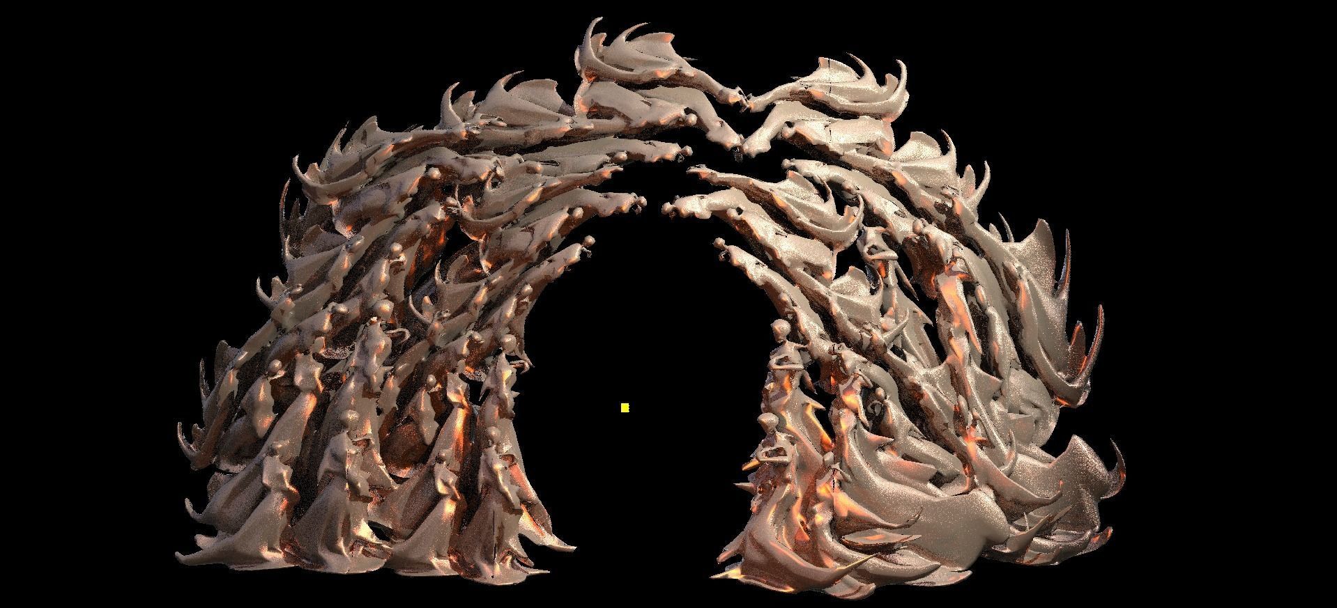 Dantes Inferno Ghost arch golden 3D model | CGTrader
