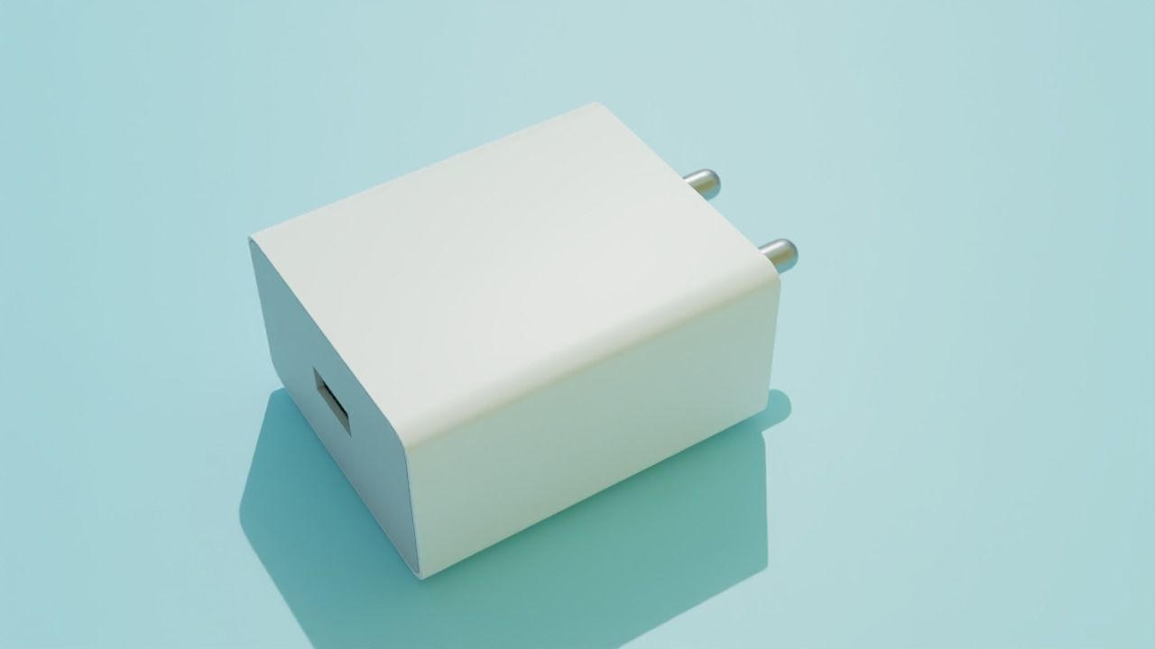 3D model Smartphone charger-Adapter with usb type-C cable VR / AR / low ...