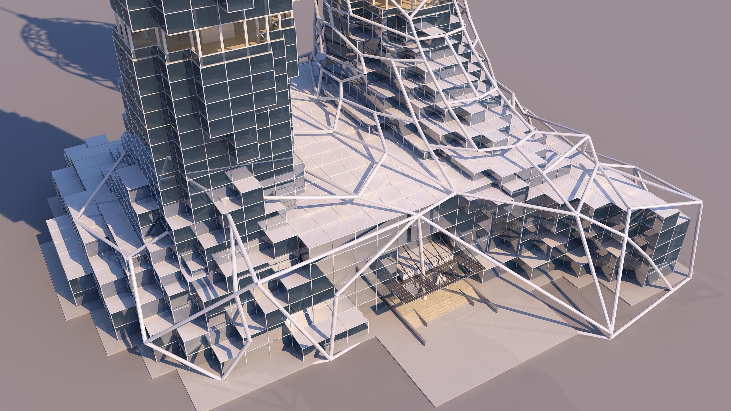 0185 - Skyscraper Architecture 3D Project - 2D Drawings 3D model | CGTrader