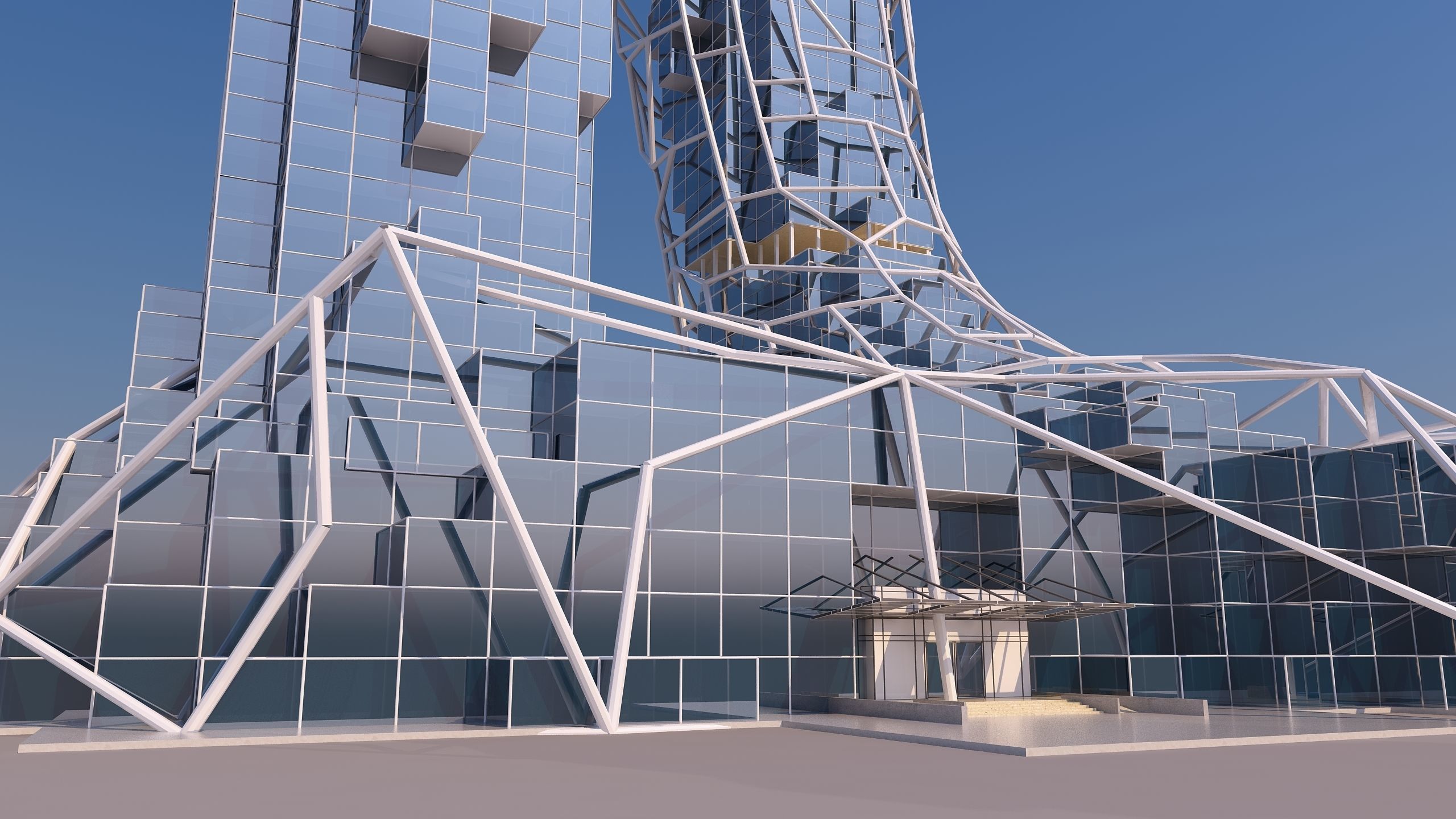 0185 - Skyscraper Architecture 3D Project - 2D Drawings 3D model | CGTrader