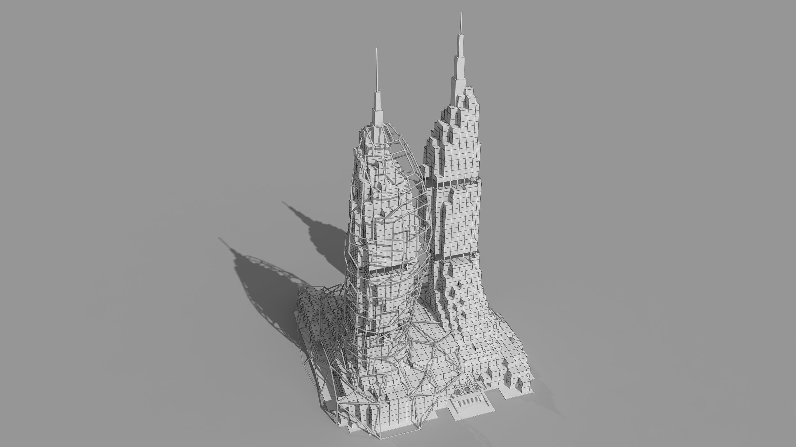 0185 - Skyscraper Architecture 3D Project - 2D Drawings 3D model | CGTrader