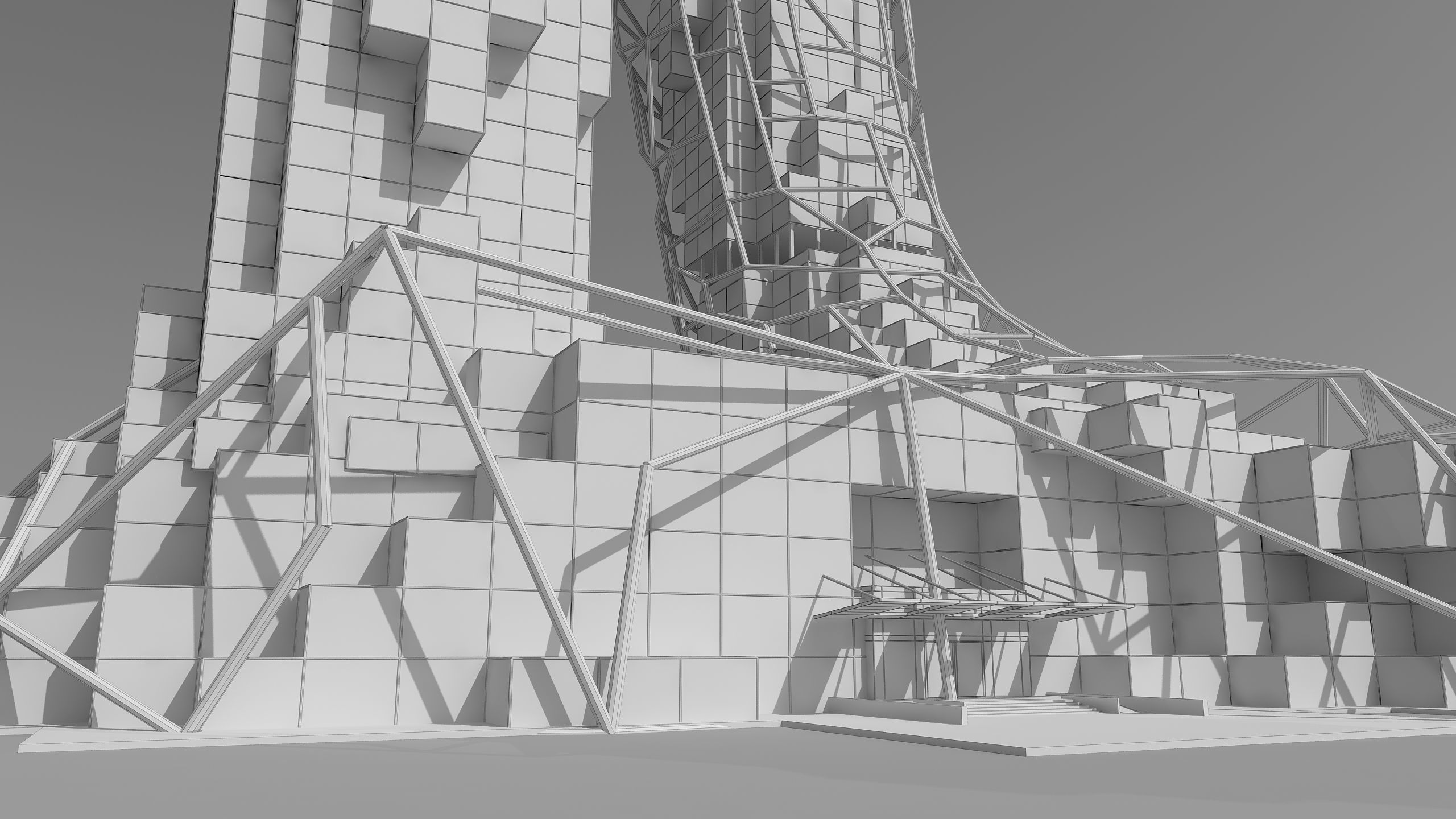 0185 - Skyscraper Architecture 3D Project - 2D Drawings 3D model | CGTrader