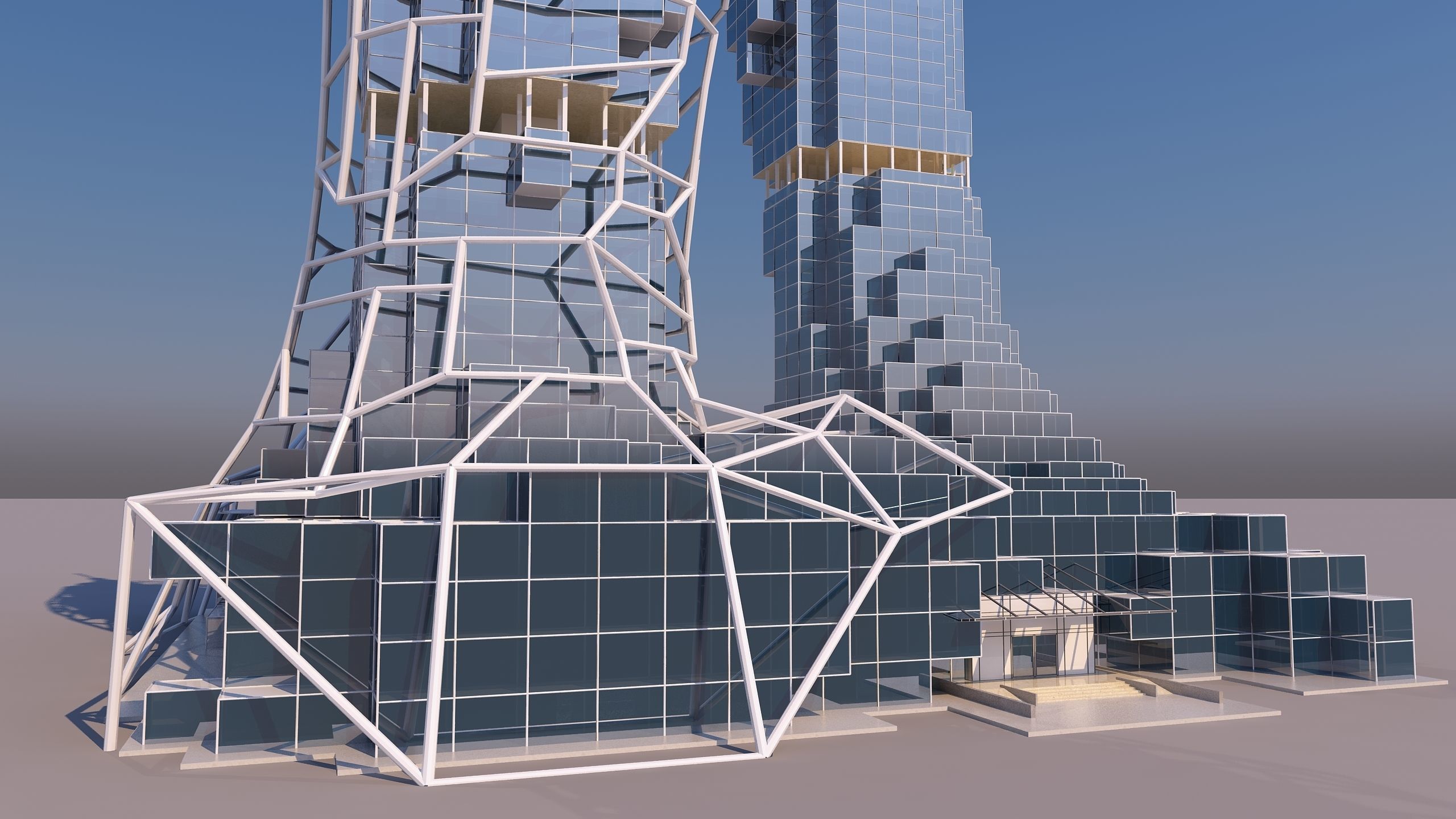 0185 - Skyscraper Architecture 3D Project - 2D Drawings 3D model | CGTrader