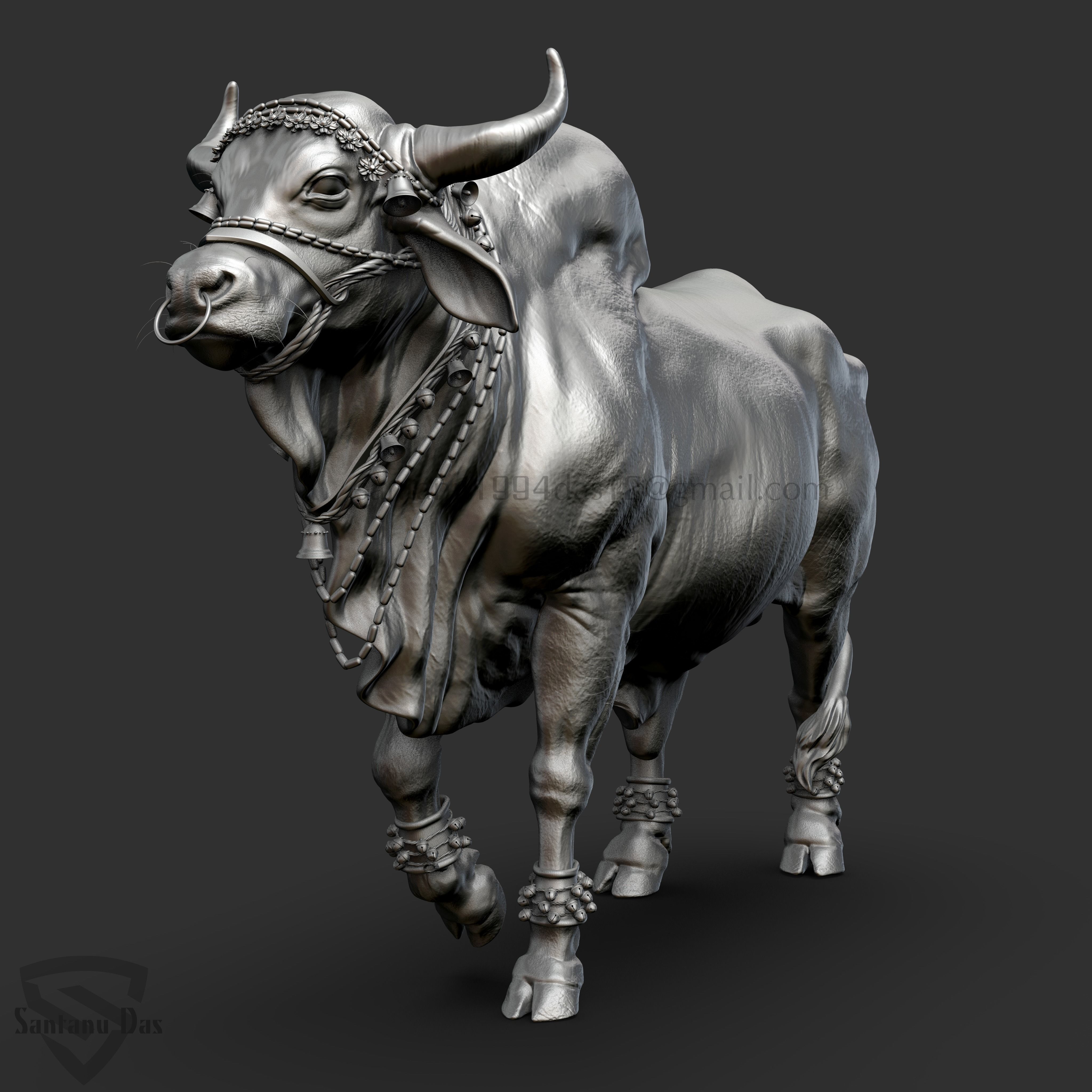 OX Bull 3d Print Model Nandi Shiv jis Ox 3D model 3D printable | CGTrader