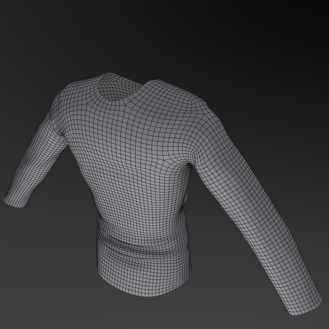 3D model Long Sleeved Shirt VR / AR / low-poly | CGTrader