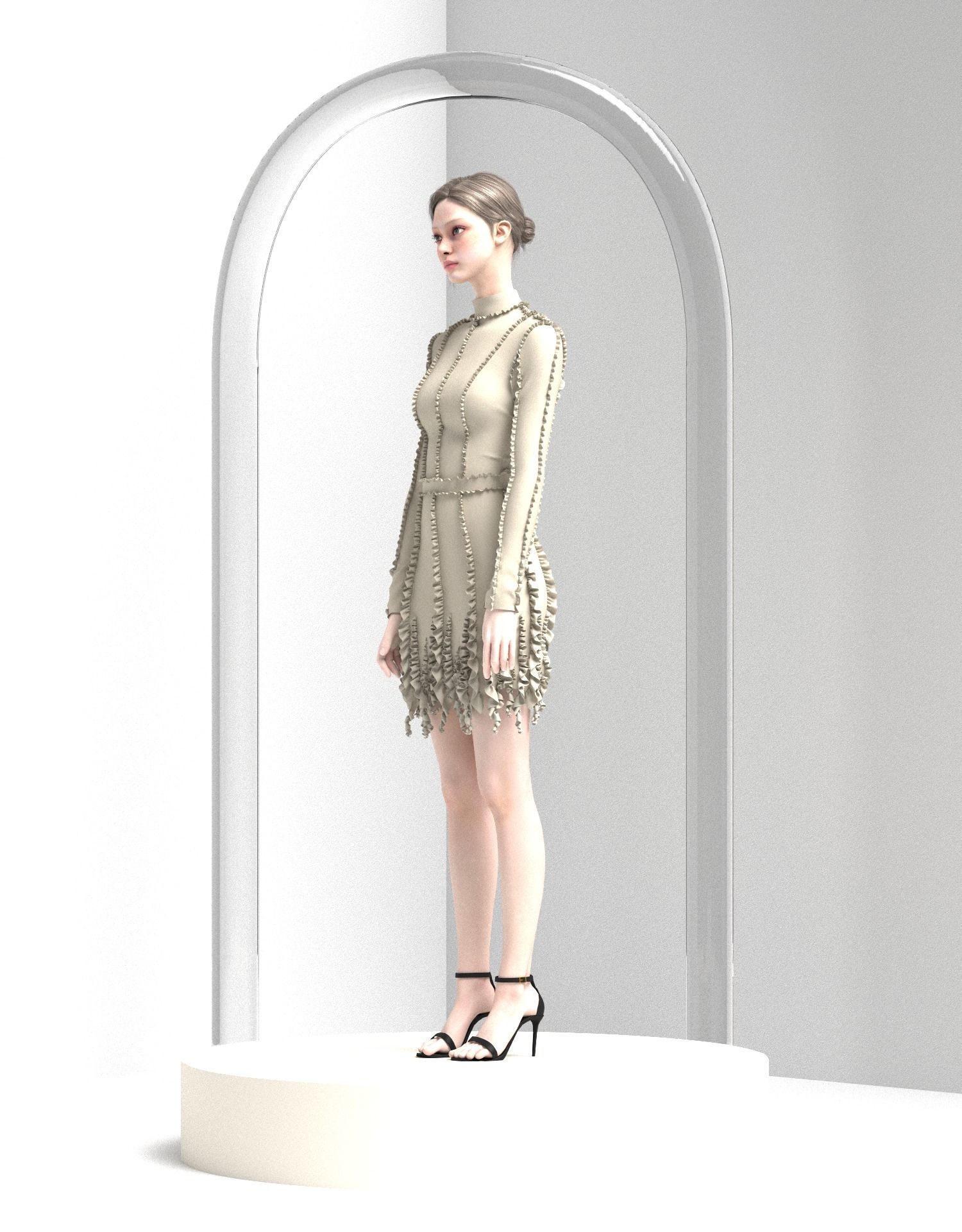 Two pieces dress 3D model | CGTrader
