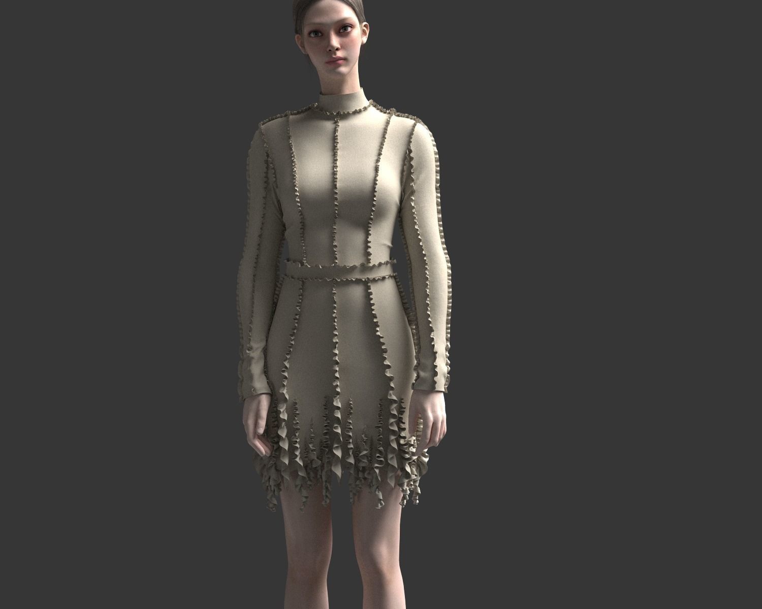 Two pieces dress 3D model | CGTrader