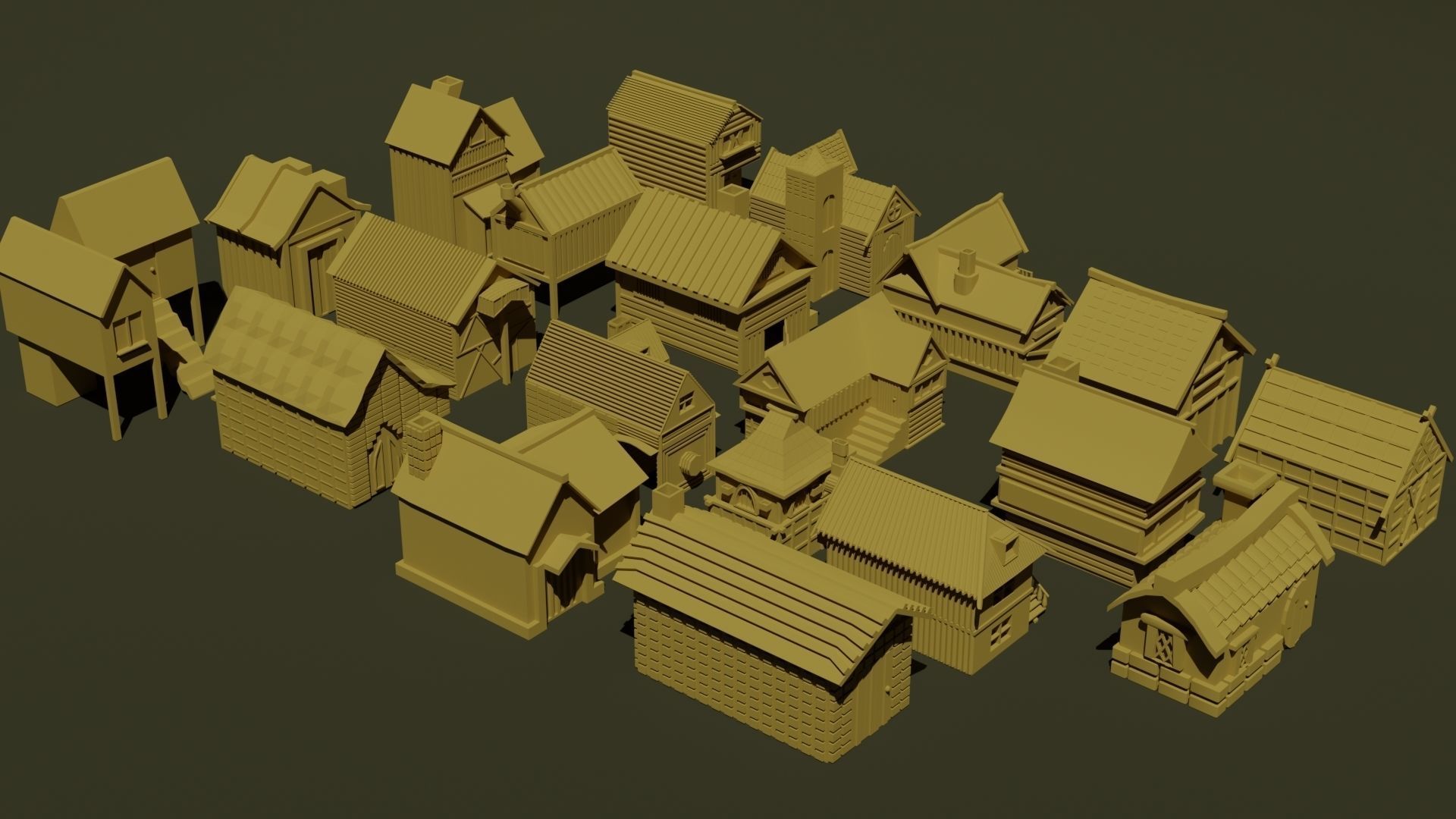 3D Medieval building Pack 3D model | CGTrader