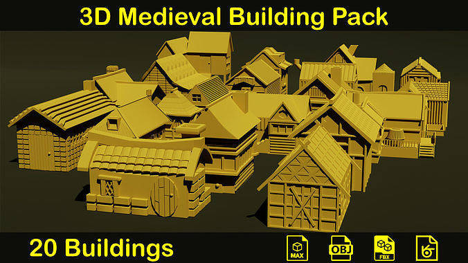 3D Medieval building Pack 3D model | CGTrader