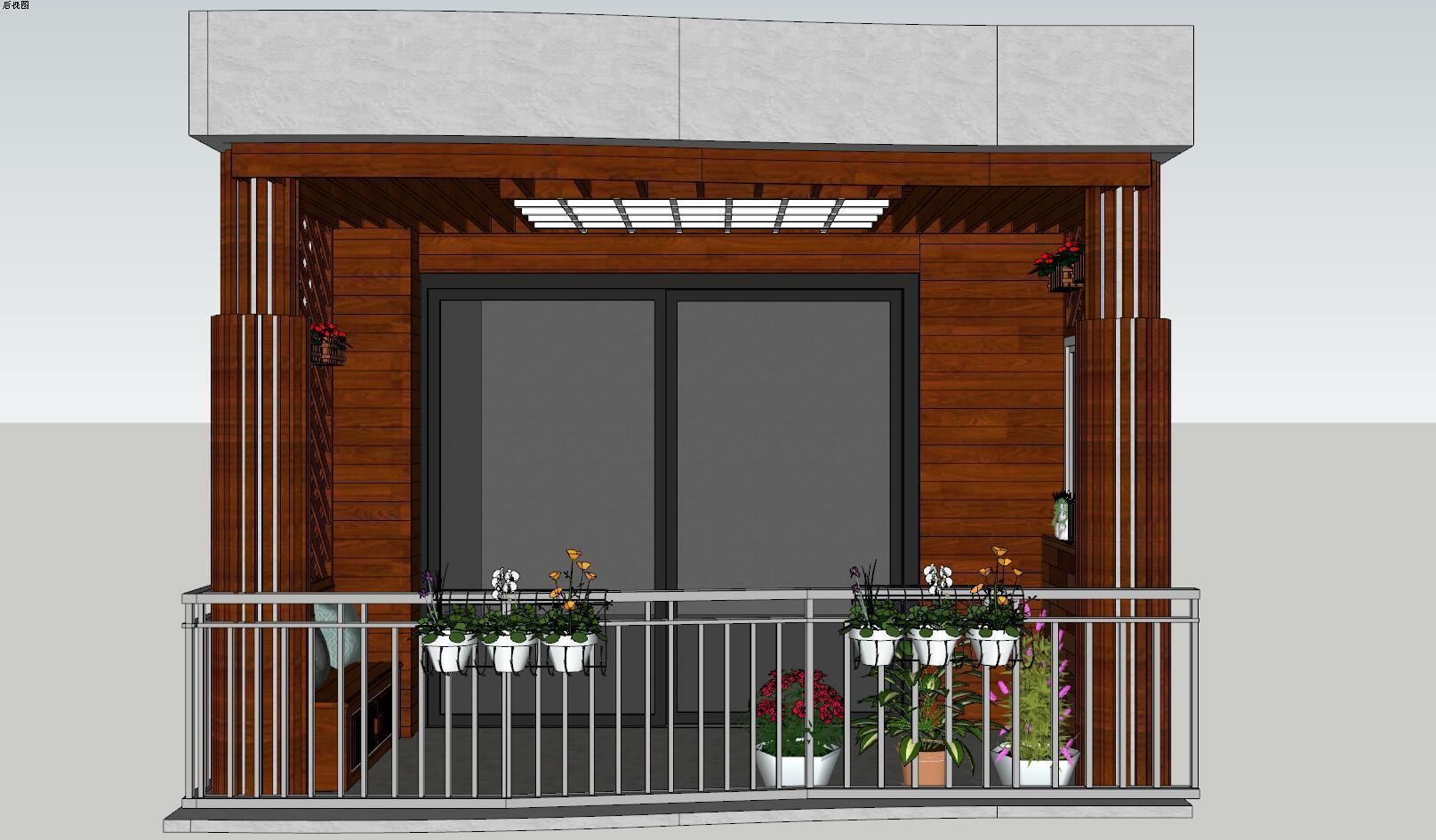 modern-style balcony scenes free 3D model | CGTrader