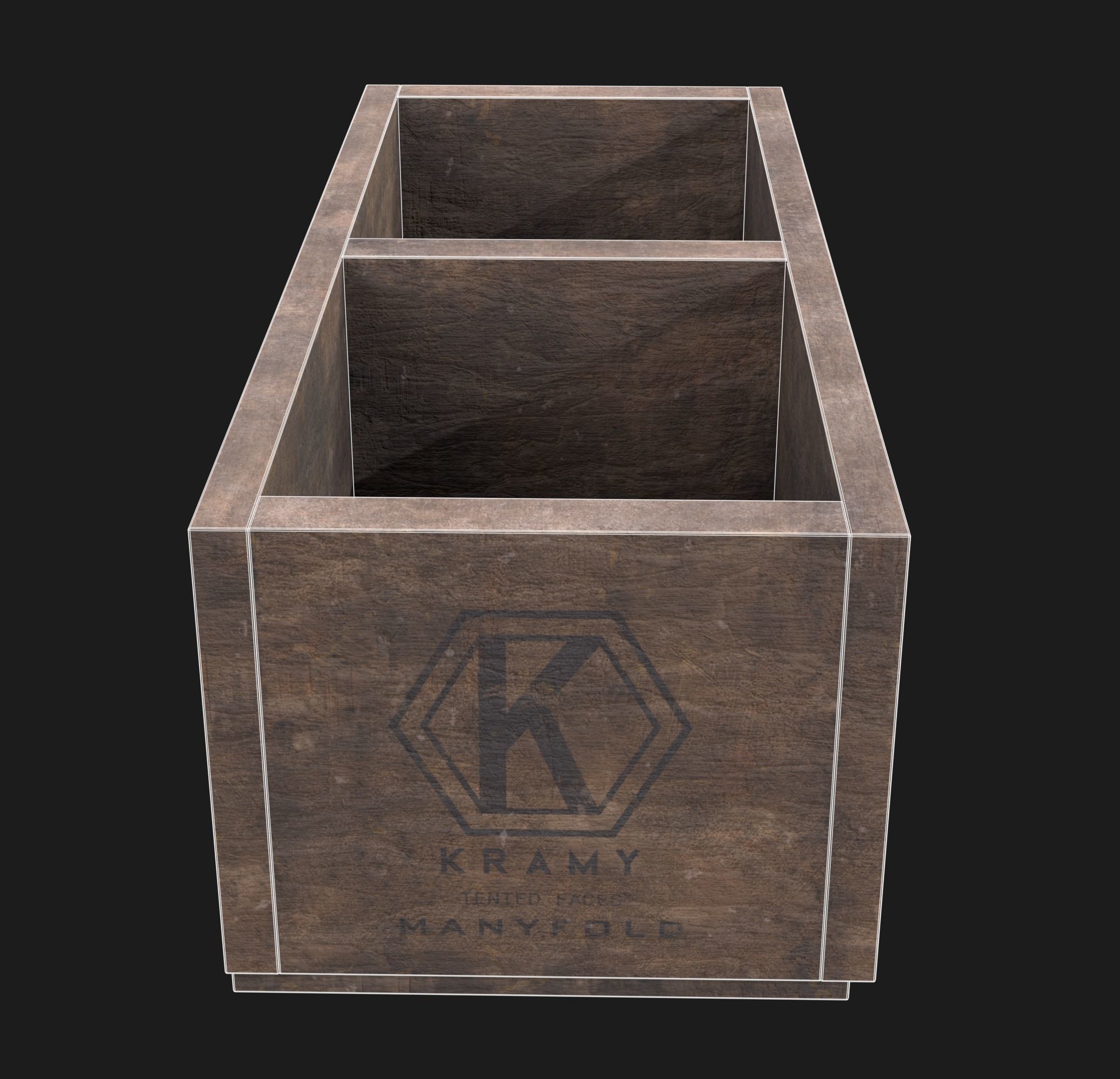 3D model Wooden box for interior VR / AR / low-poly | CGTrader