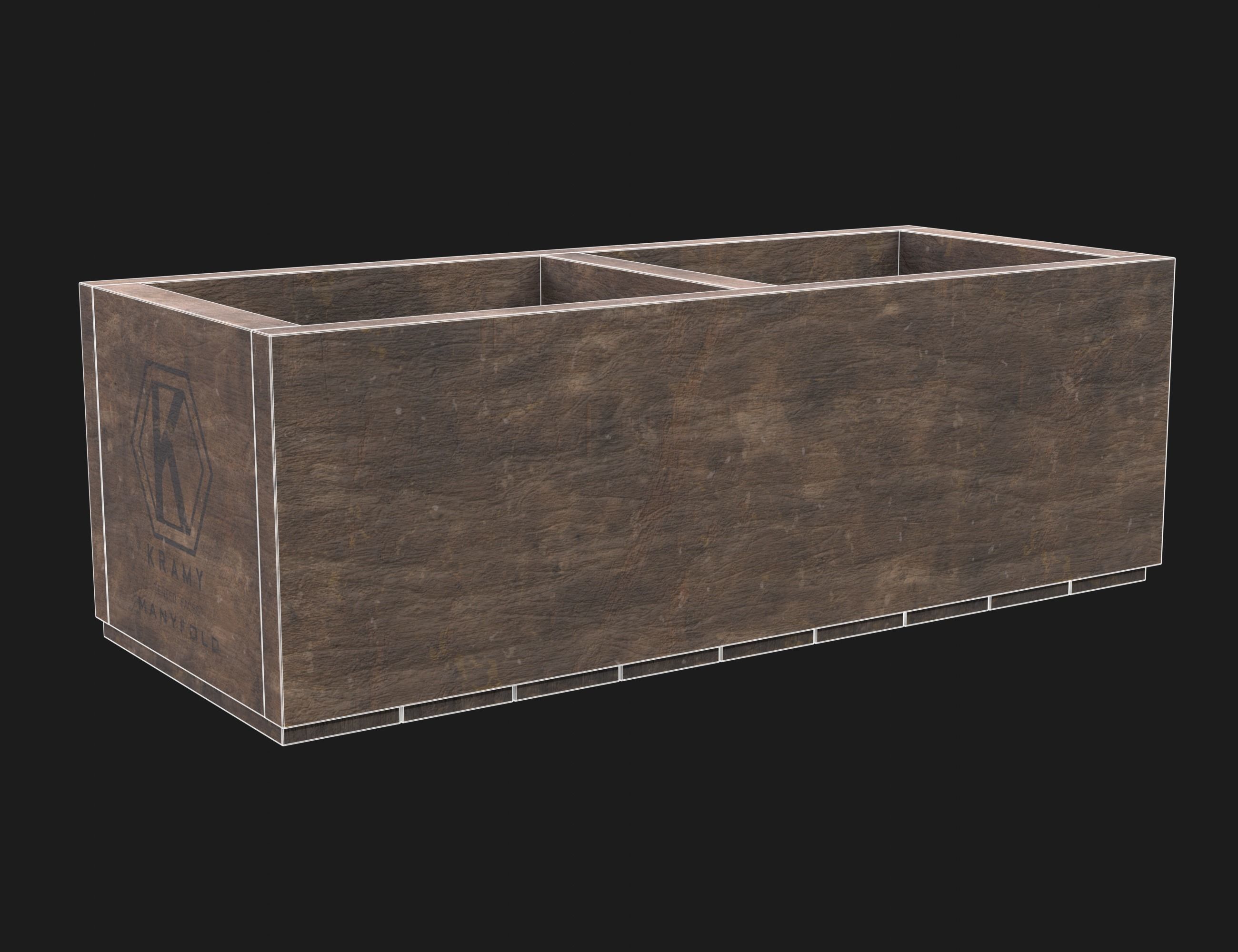 3D model Wooden box for interior VR / AR / low-poly | CGTrader