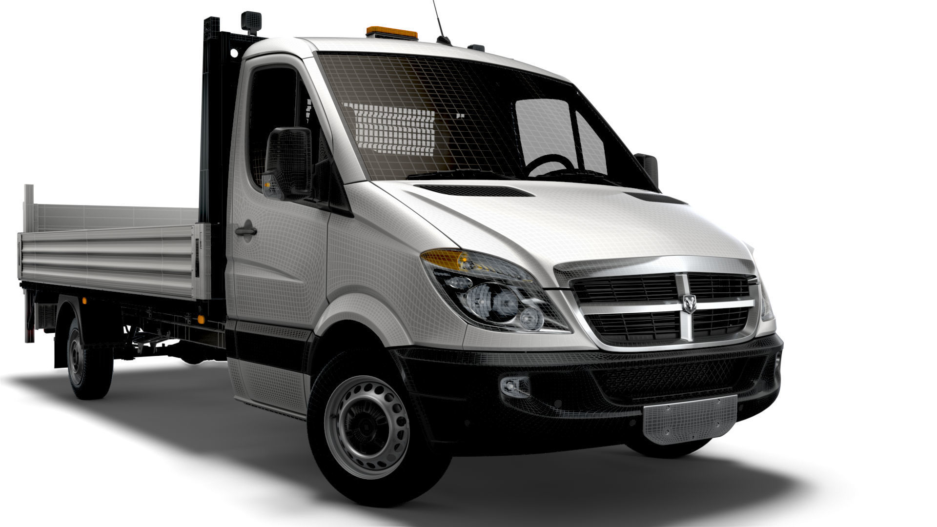 Dodge Sprinter Dropside Tail Lift 2009 3D model | CGTrader