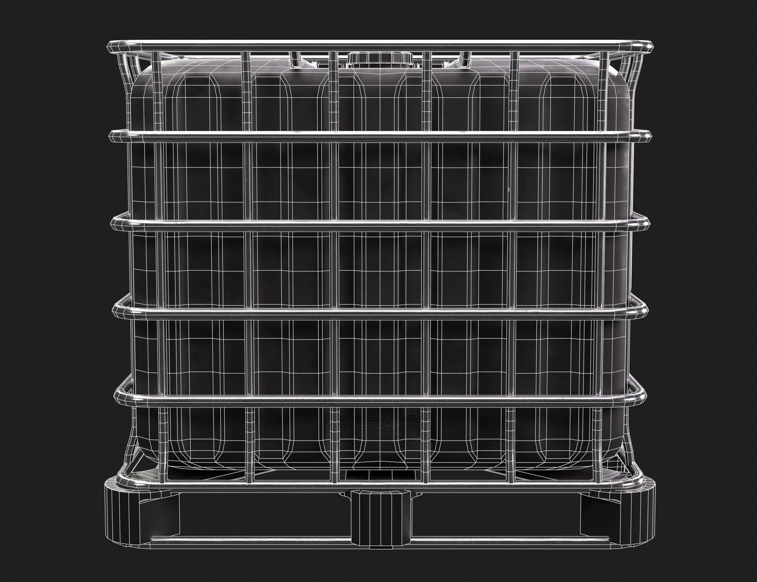 3D model Intermediate black Bulk Container VR / AR / low-poly | CGTrader