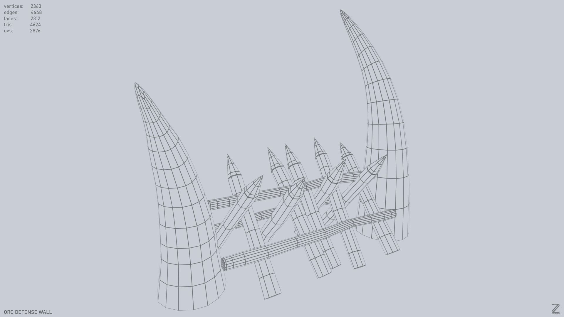 3D model Orc defense wall VR / AR / low-poly | CGTrader