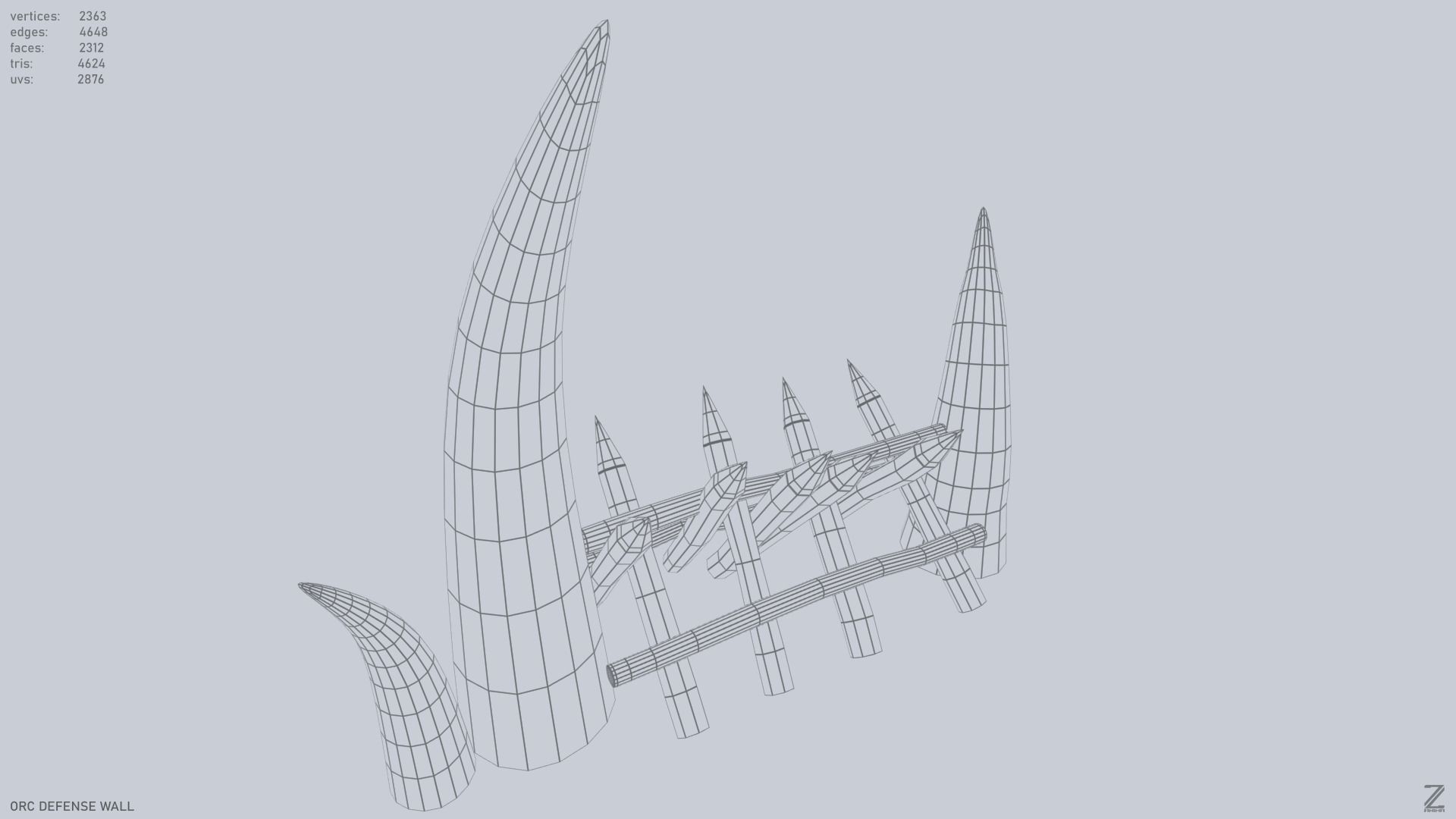 3D model Orc defense wall VR / AR / low-poly | CGTrader