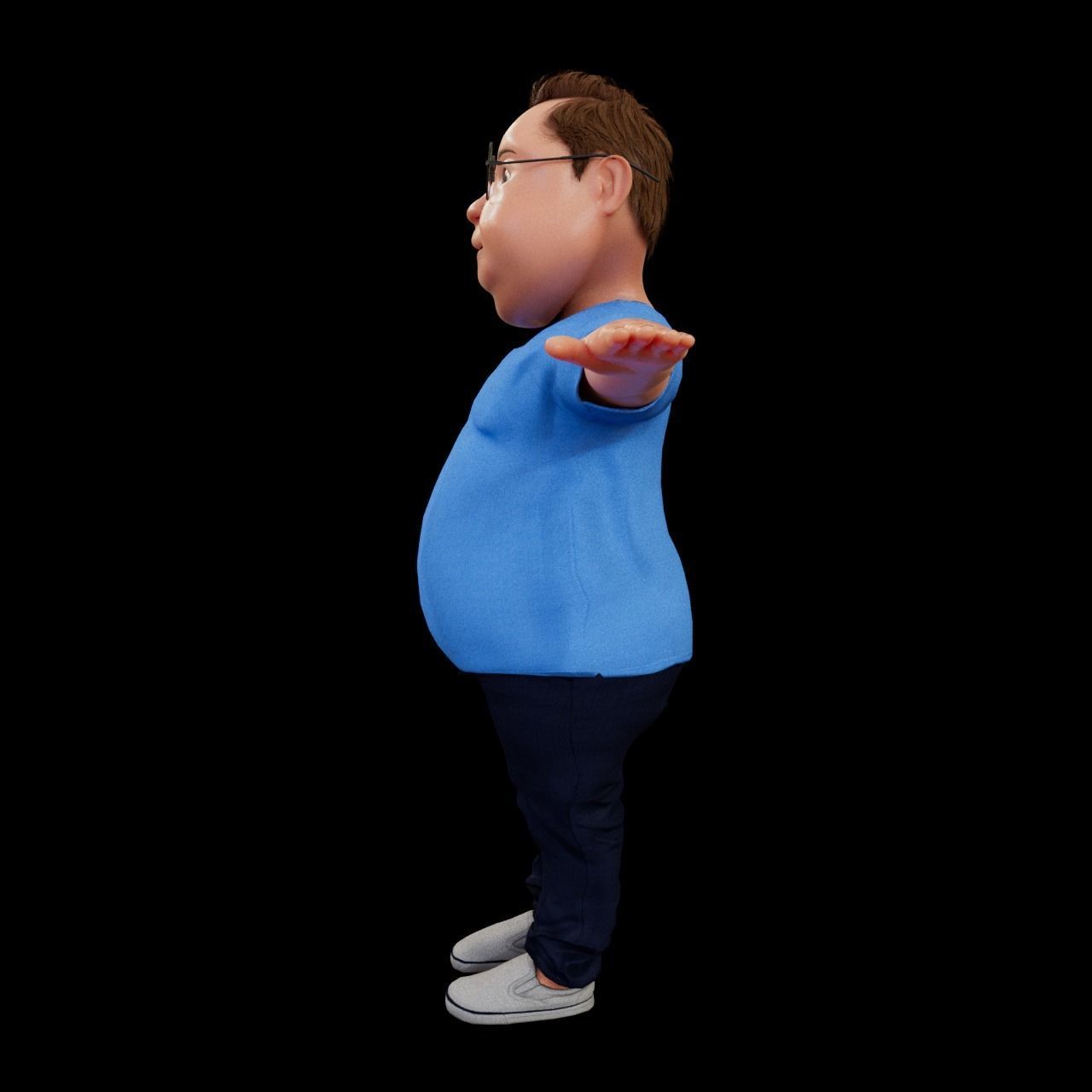 Fat Kid Rigged Character 3D model free VR / AR / low-poly 3D model animated rigged | CGTrader