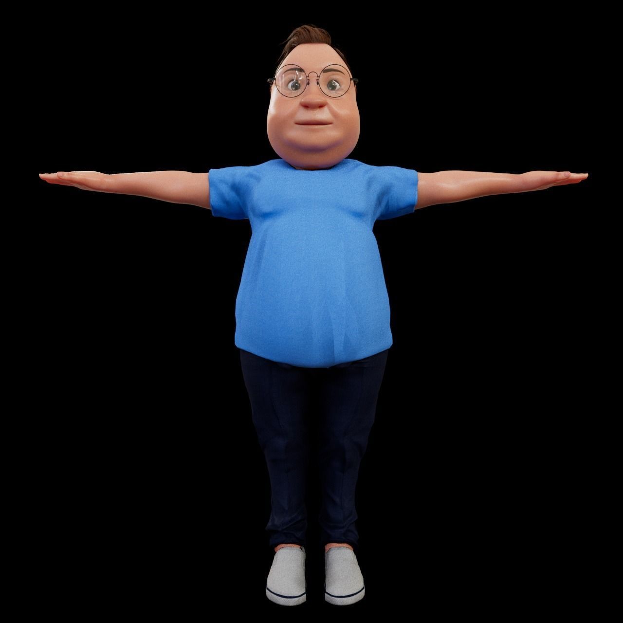 3D model Fat Kid Rigged Character 3D model VR / AR / low-poly | CGTrader