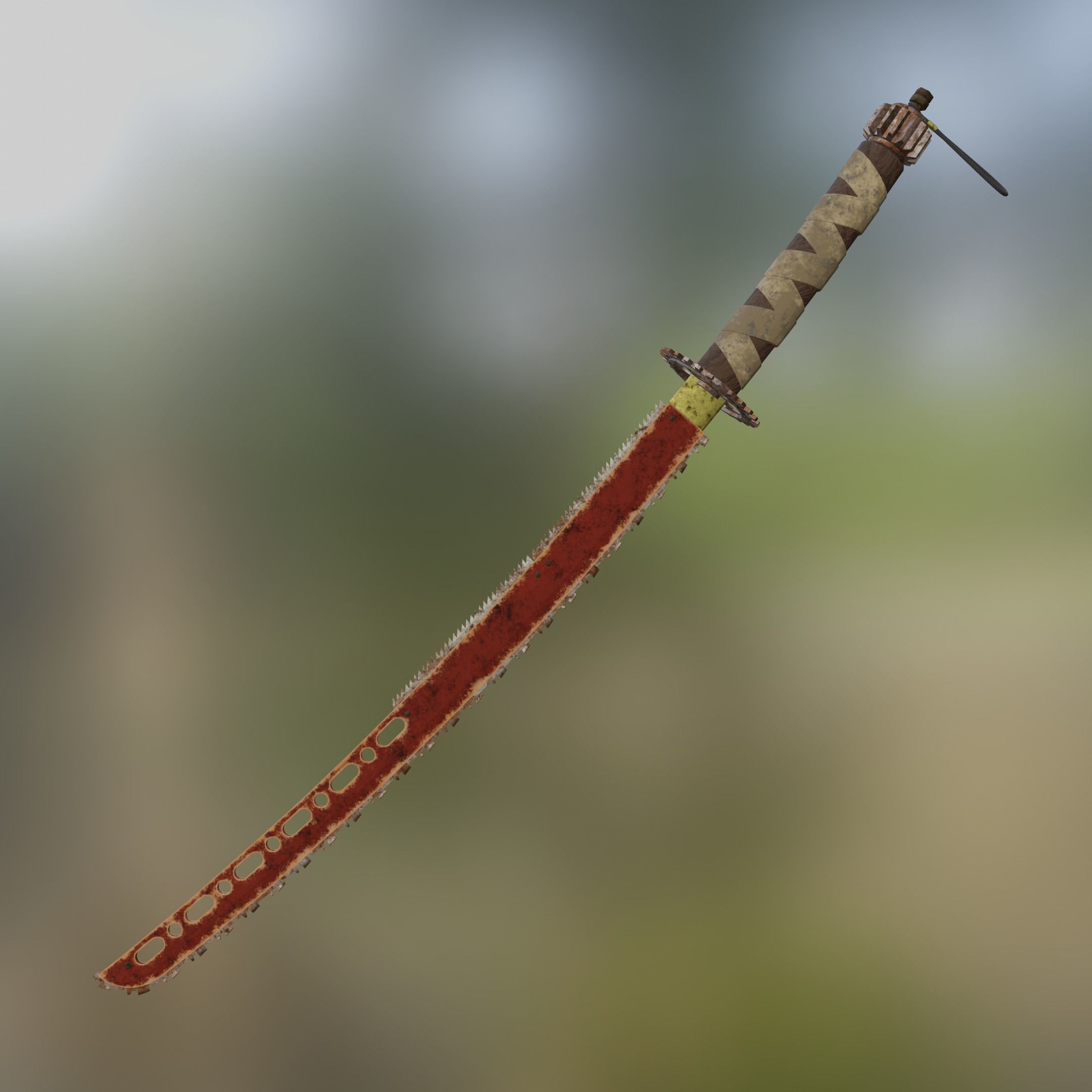 Chainsaw sword free VR / AR / low-poly 3D model | CGTrader