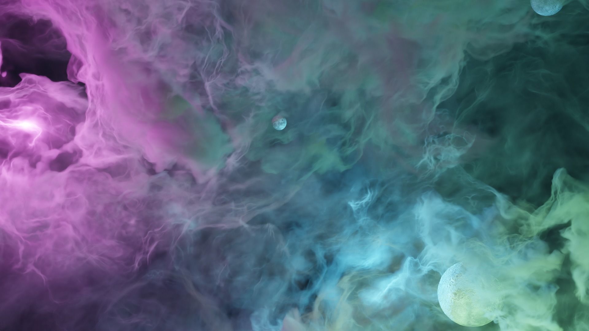 Nebula With Planets 3D model | CGTrader