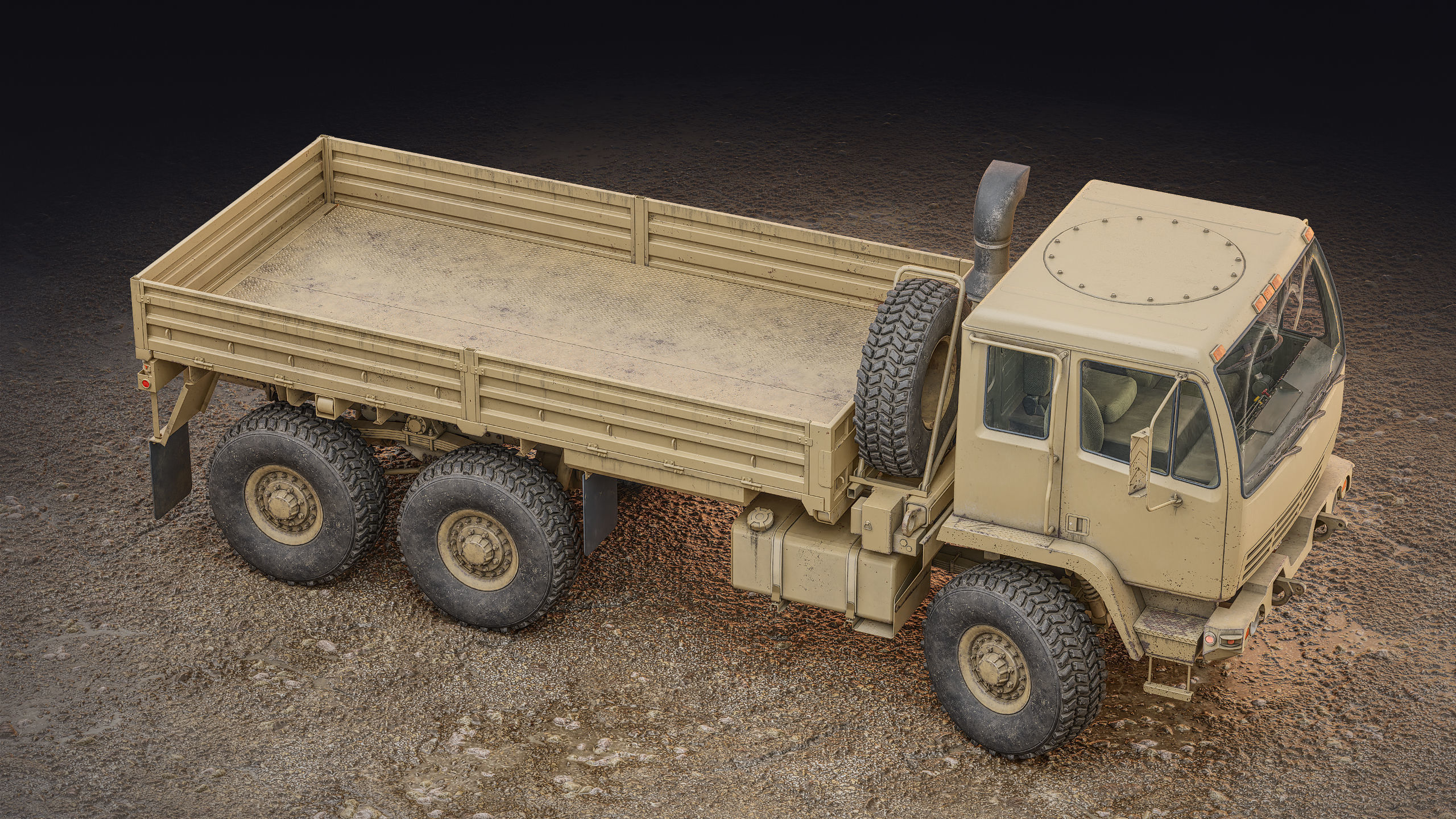 3D model Oshkosh LMTV Military Truck with HQ Interior VR / AR / low ...