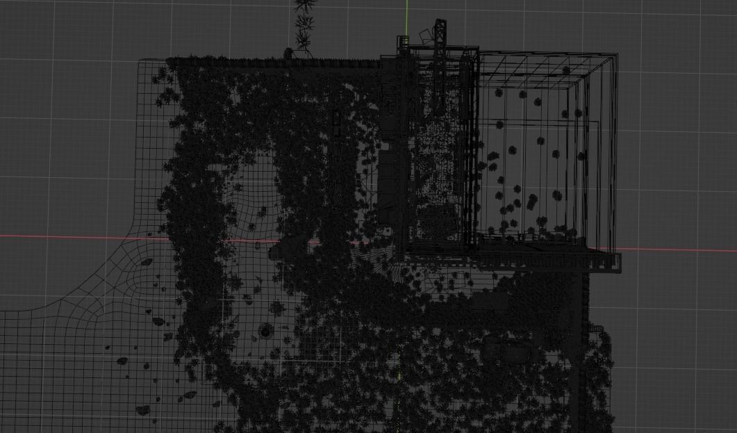 Post apocalyptic abandoned brick building 3D model | CGTrader