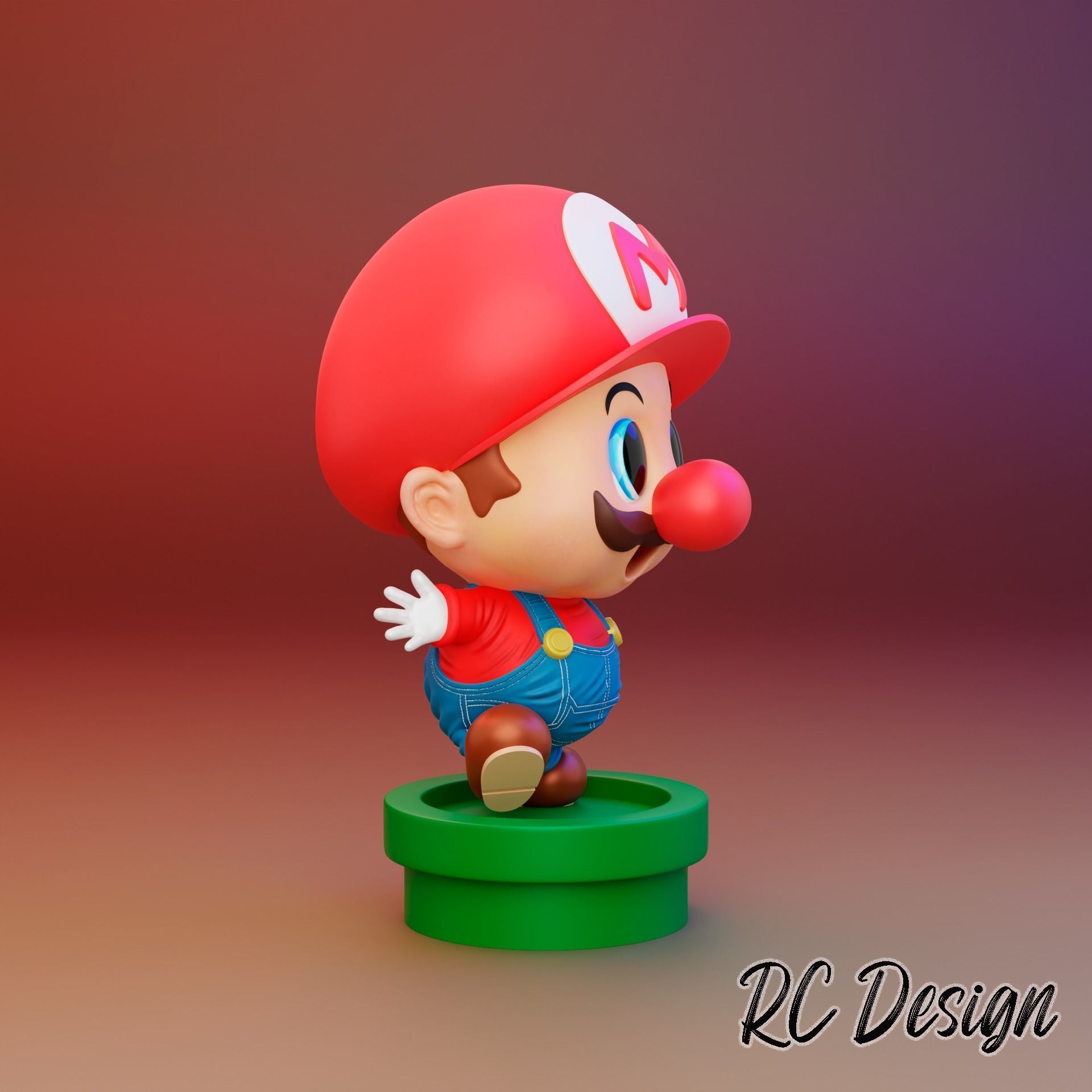 Mario Bross Baby 3D model 3D printable | CGTrader
